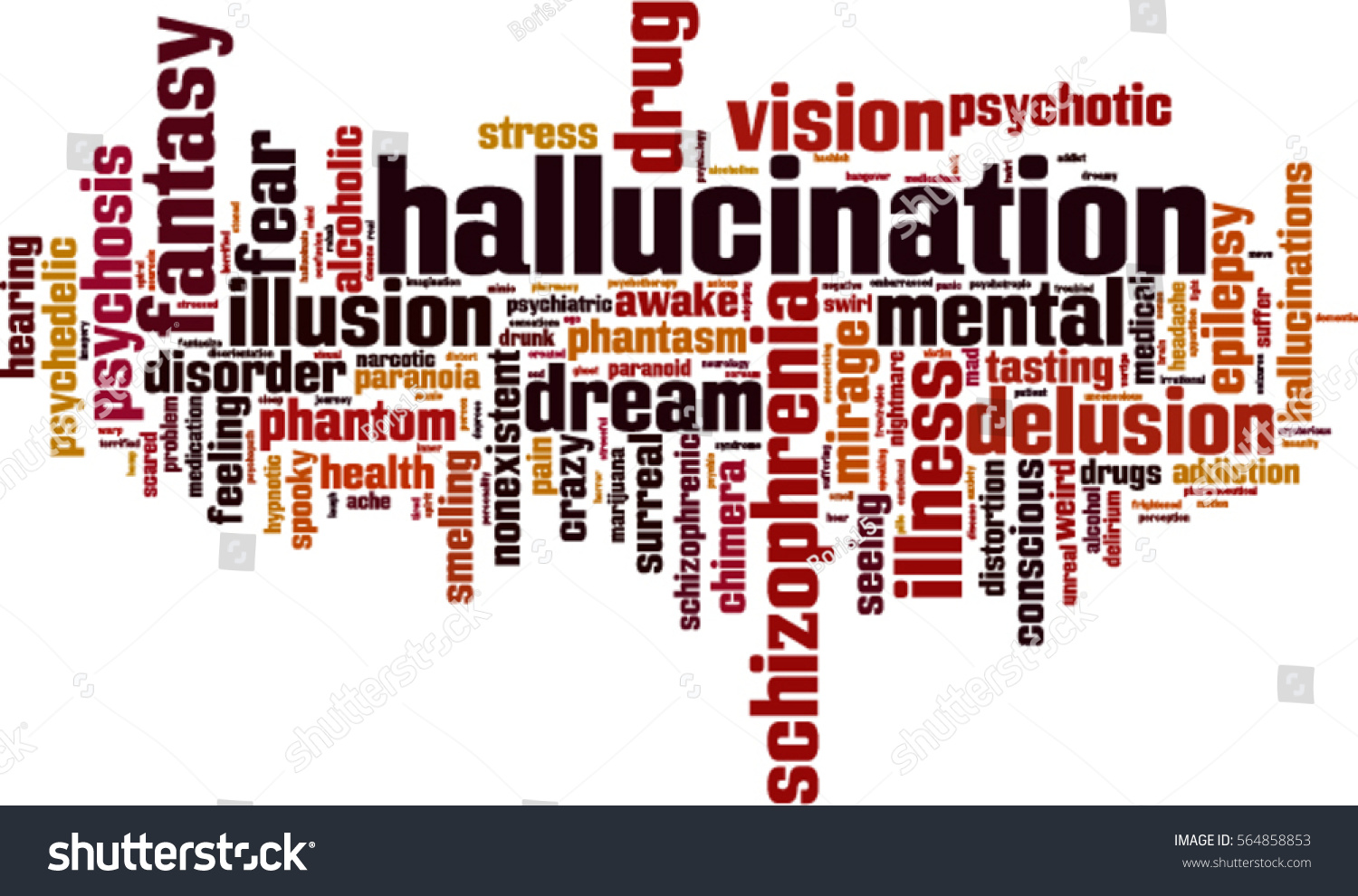 Hallucination Word Cloud Concept Vector Illustration Stock Vector ...
