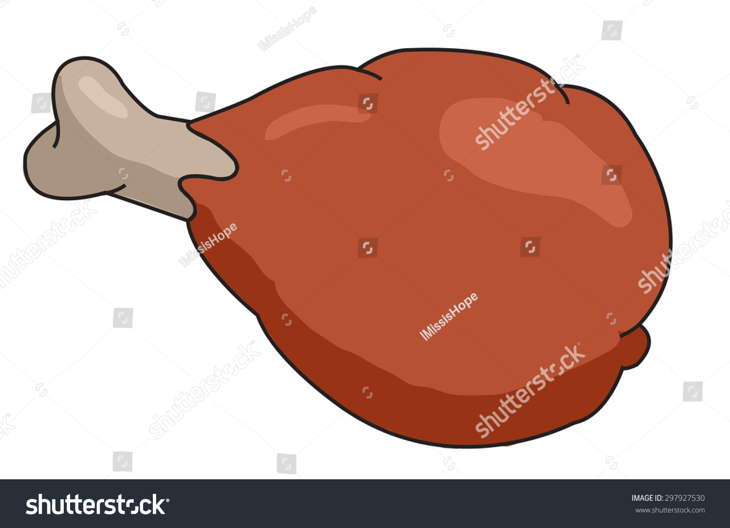 Ham Cartoon Stock Vector (Royalty Free) 297927530 | Shutterstock