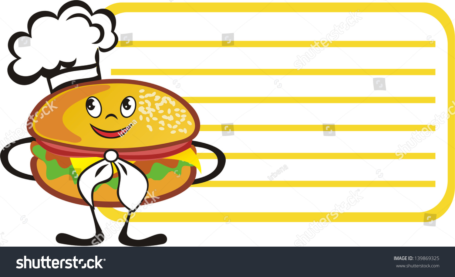 Hamburger Cartoon Vector Illustration Stock Vector (Royalty Free ...