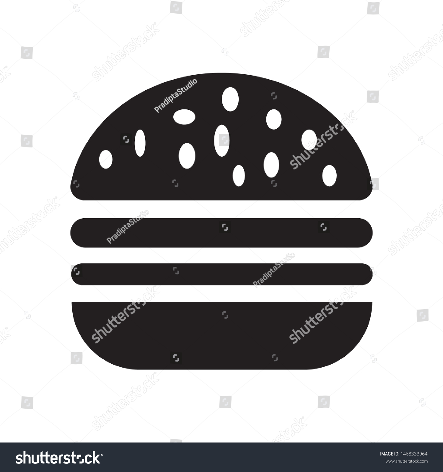 Hamburger Icon Logo Vector Design Simple Stock Vector (Royalty Free ...