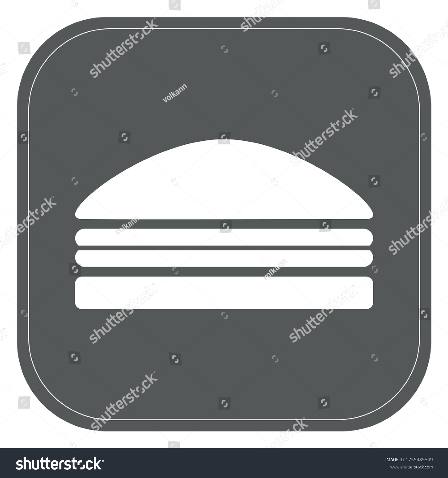 Hamburger Icon Symbol Gray Vector Stock Vector (Royalty Free ...