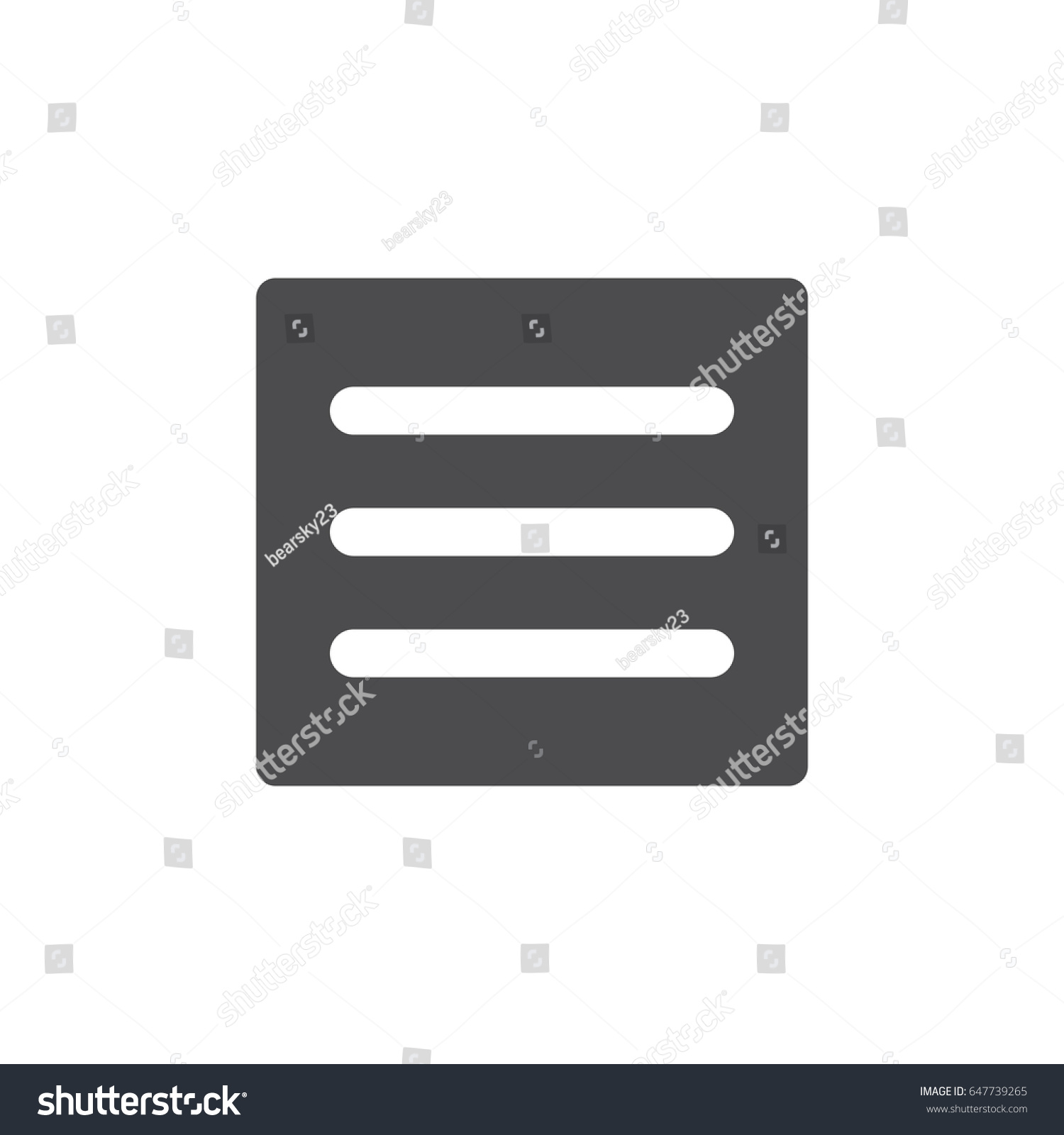 Hamburger Menu Icon Drop Down Ease Stock Vector (Royalty Free ...