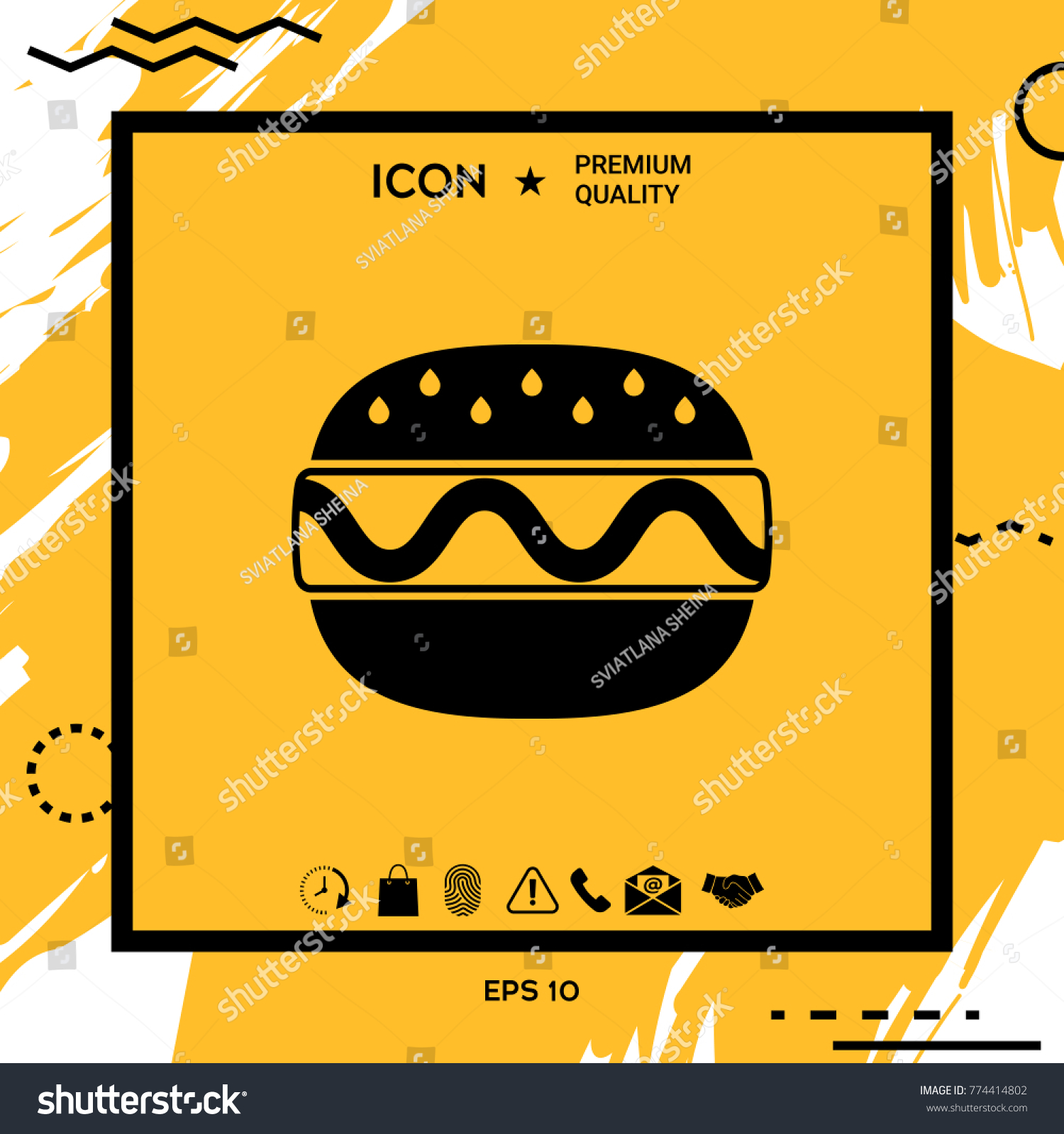 Hamburger Cheeseburger Icon Stock Vector (Royalty Free) 774414802