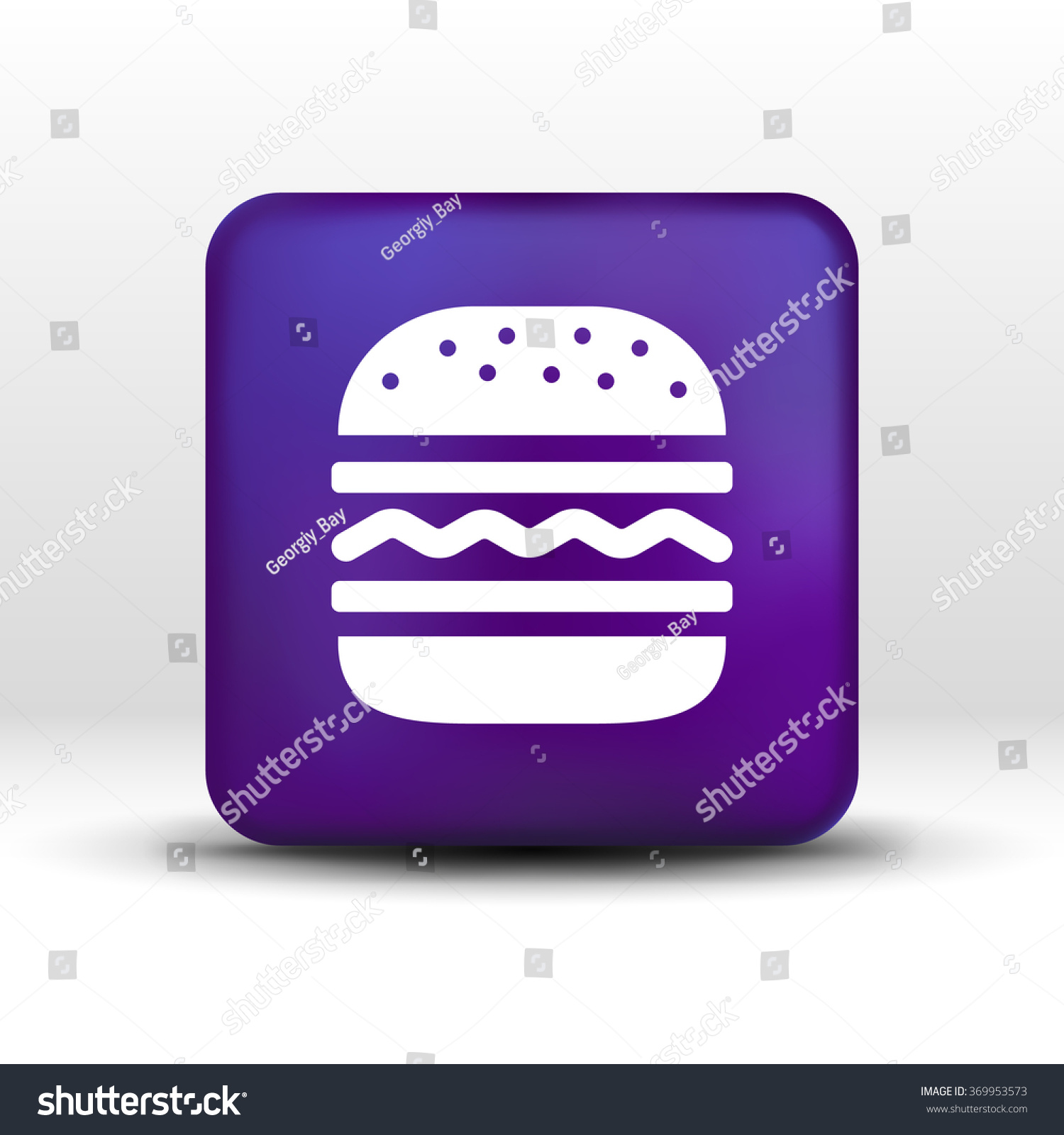 Hamburger Web Icon Burger Vector Bun Stock Vector (Royalty Free) 369953573