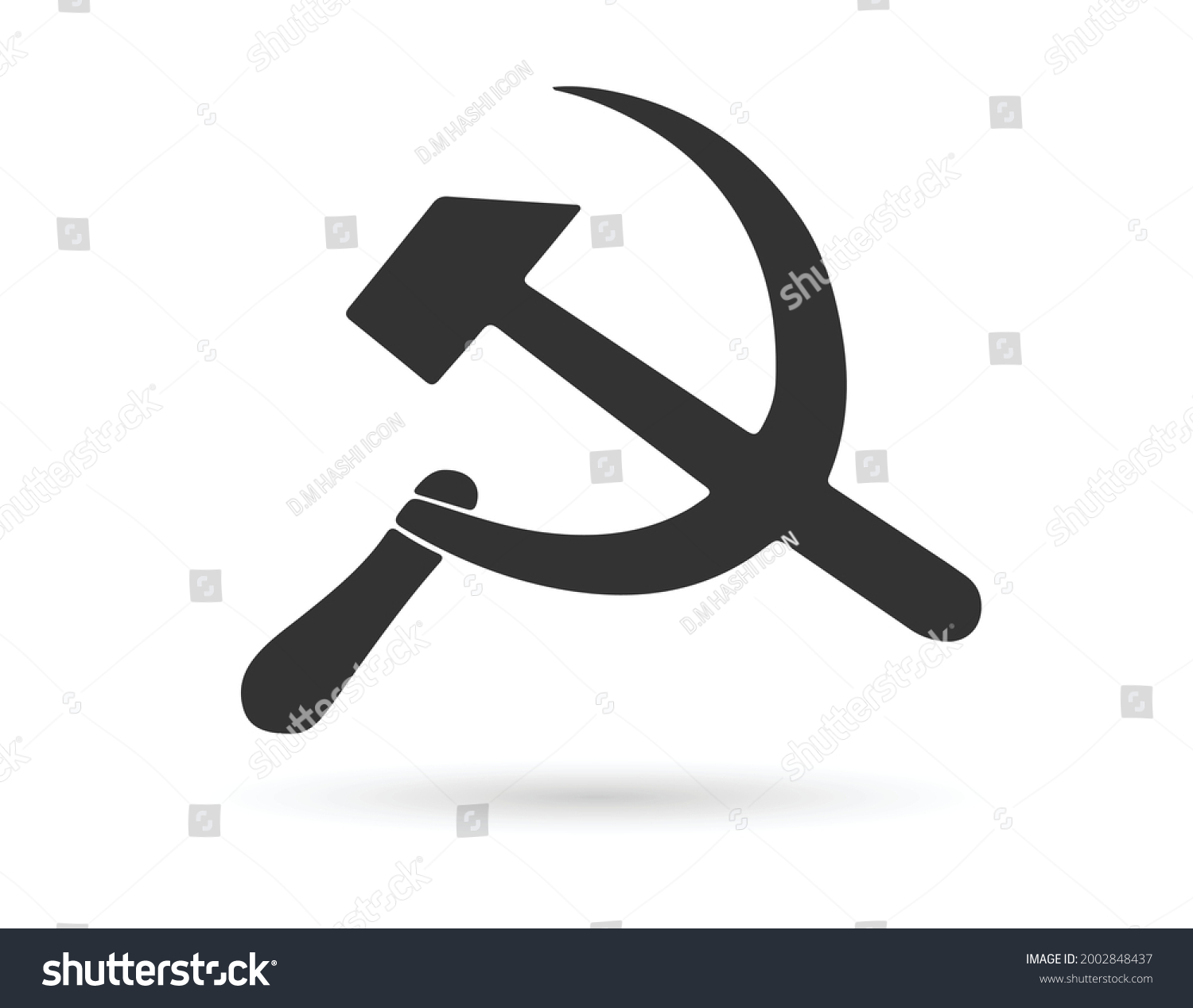Hammer Sickle Vector Icon Stock Vector (Royalty Free) 2002848437 ...