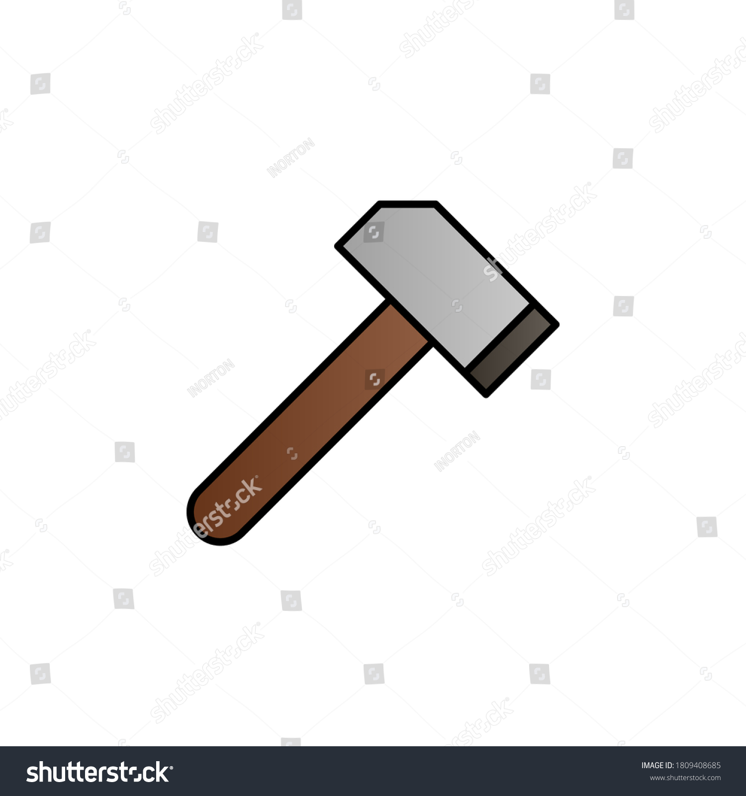 Hammer Color Gradient Vector Icon Stock Vector (Royalty Free ...