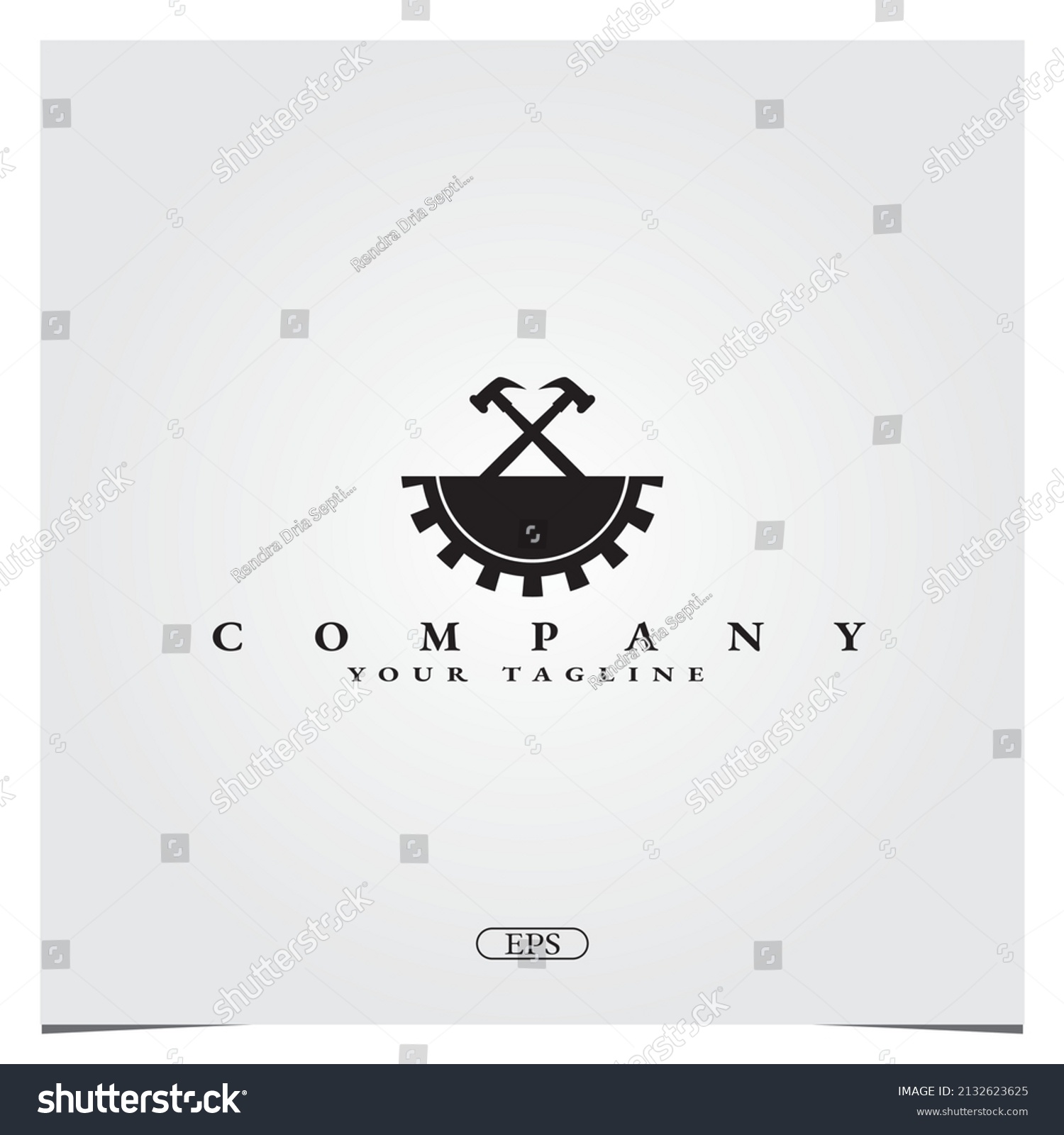 Hammer Construction Logo Premium Elegant Template Stock Vector (Royalty ...