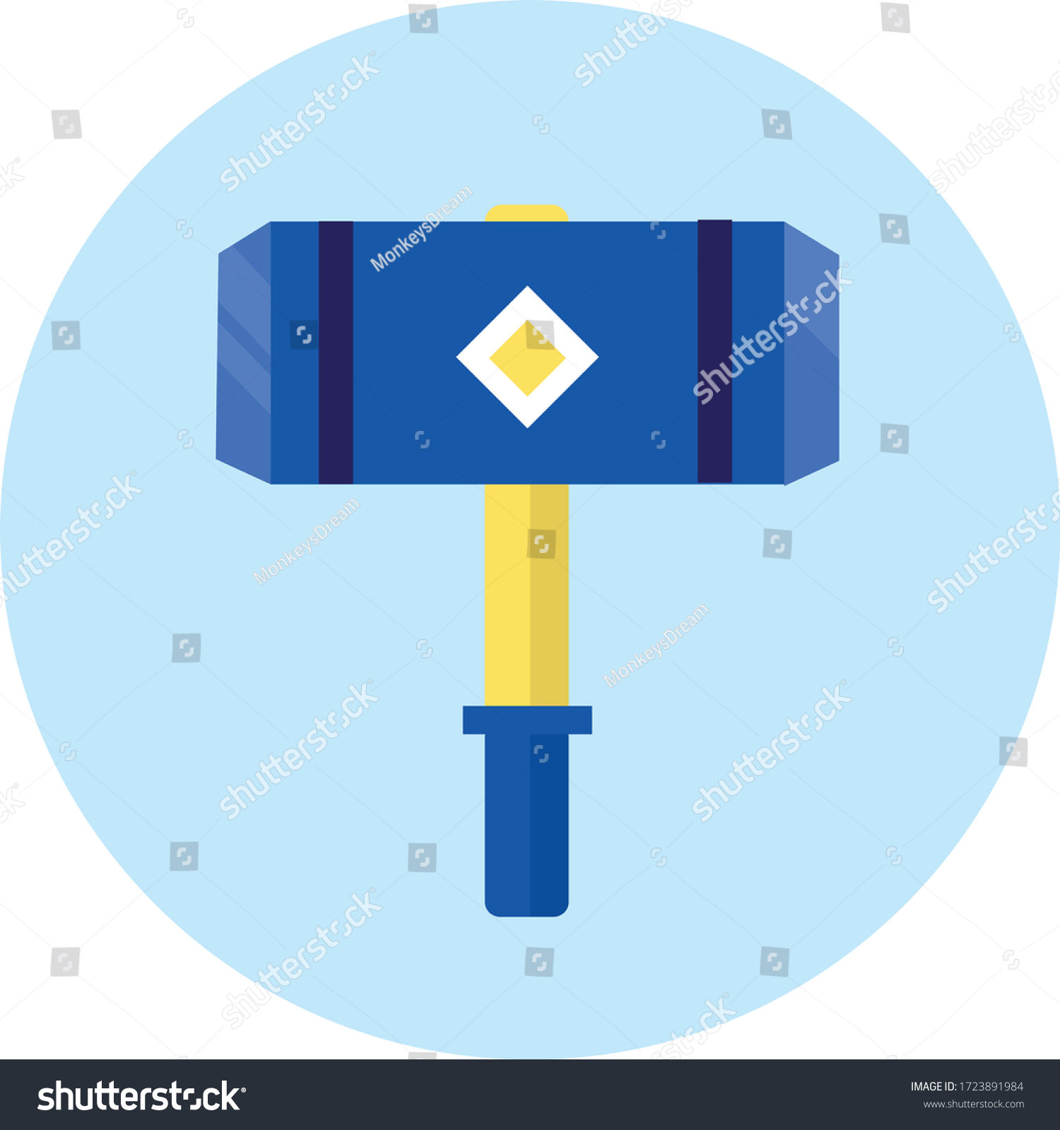 Hammer Flat Style Vector Illustration Stock Vector (Royalty Free ...