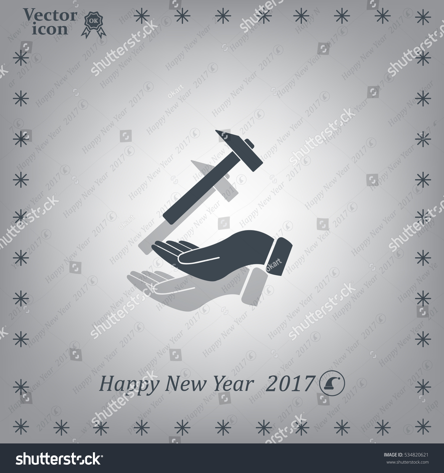Hammer Hand Icon Stock Vector (Royalty Free) 534820621 | Shutterstock