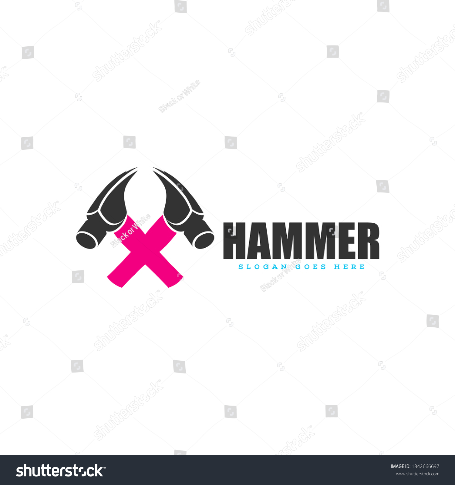 Hammer Logo Design Stock Vector (Royalty Free) 1342666697 | Shutterstock