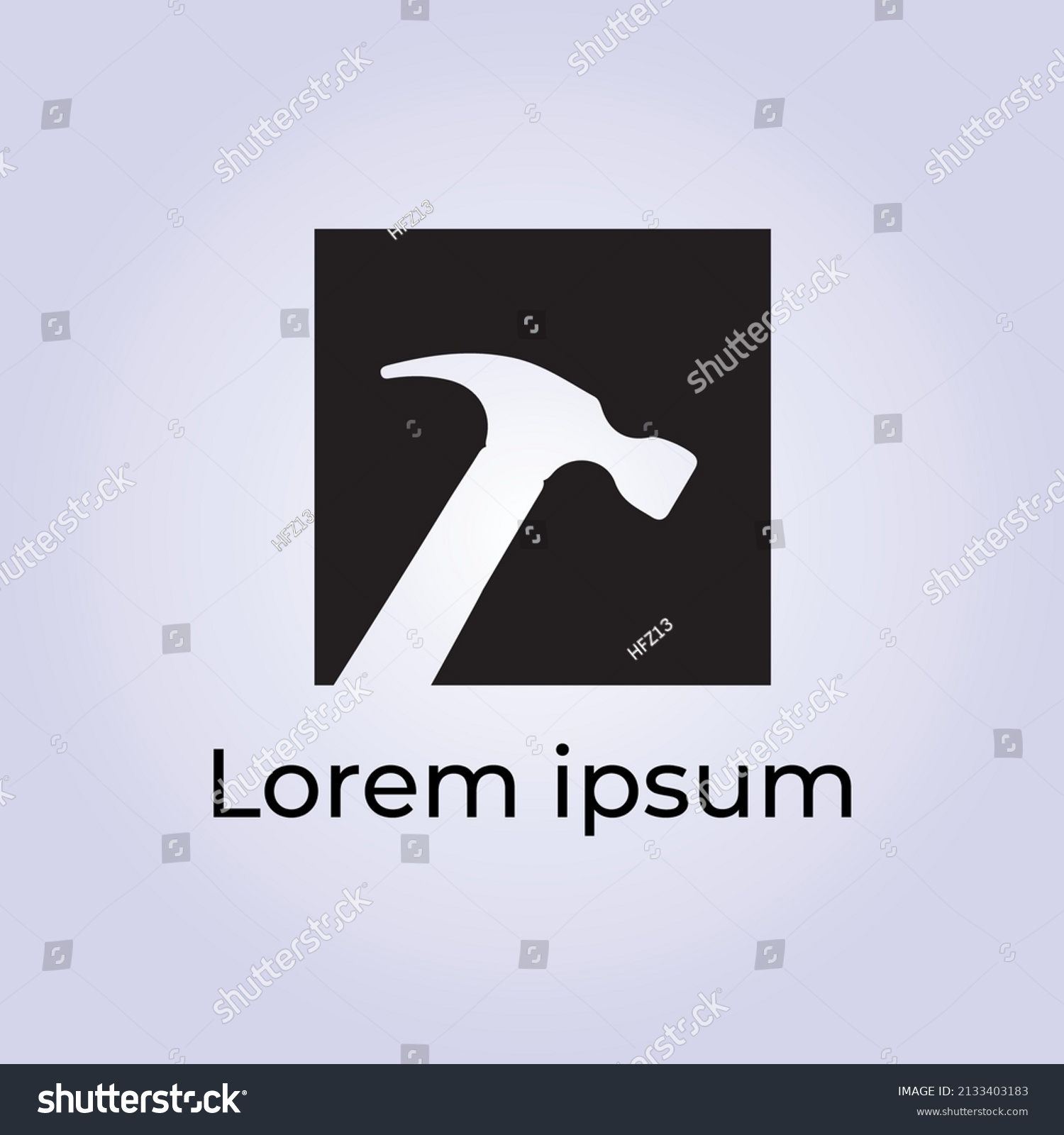 Hammer Logo Icon Vector Design Stock Vector (Royalty Free) 2133403183 ...