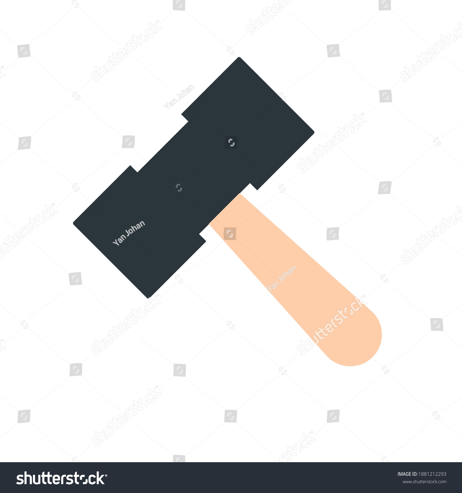 Hammer Tool Equipment Construction Vector Flat Stock Vector (Royalty ...