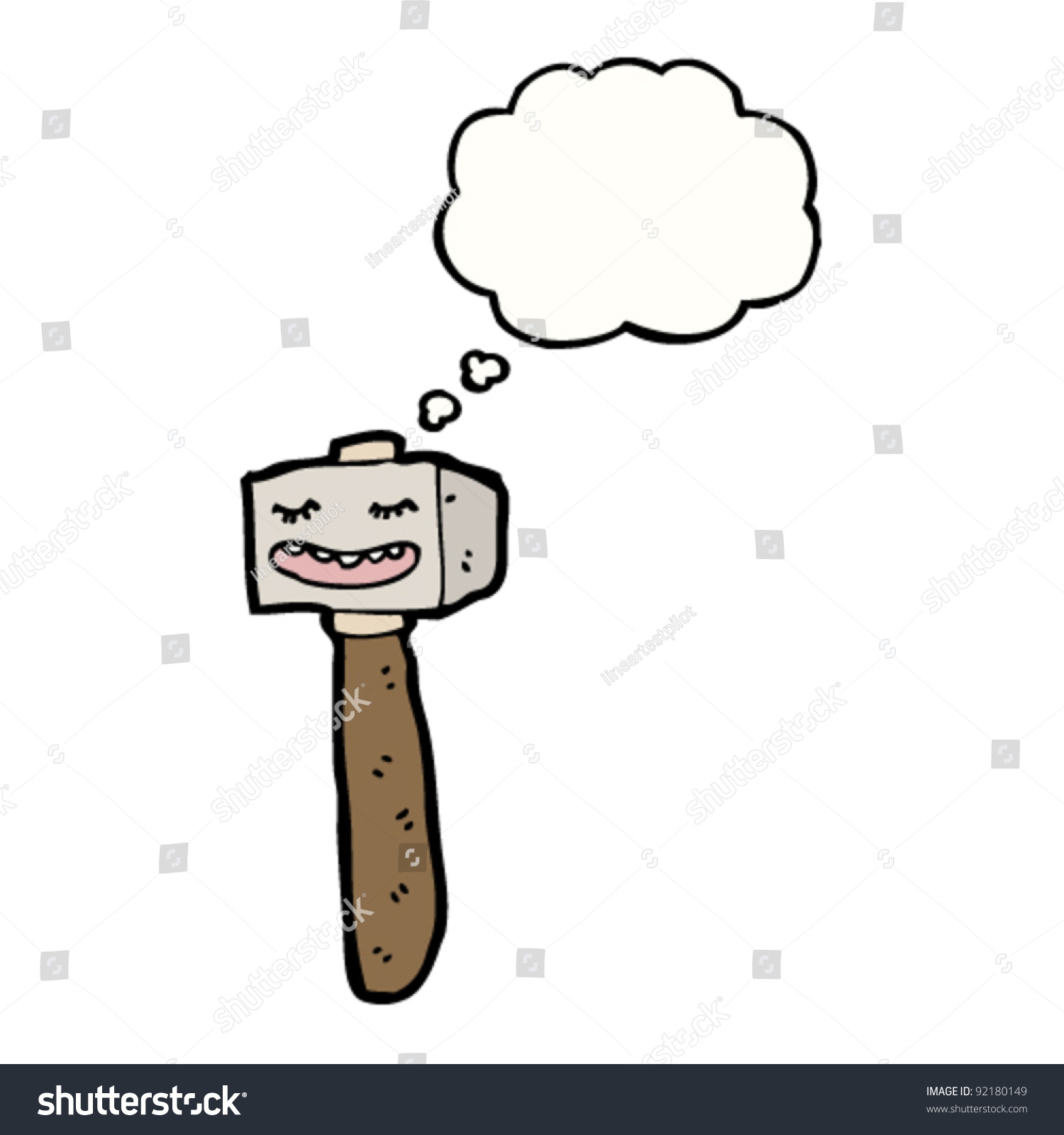 Hammer Face Cartoon Stock Vector (Royalty Free) 92180149 | Shutterstock