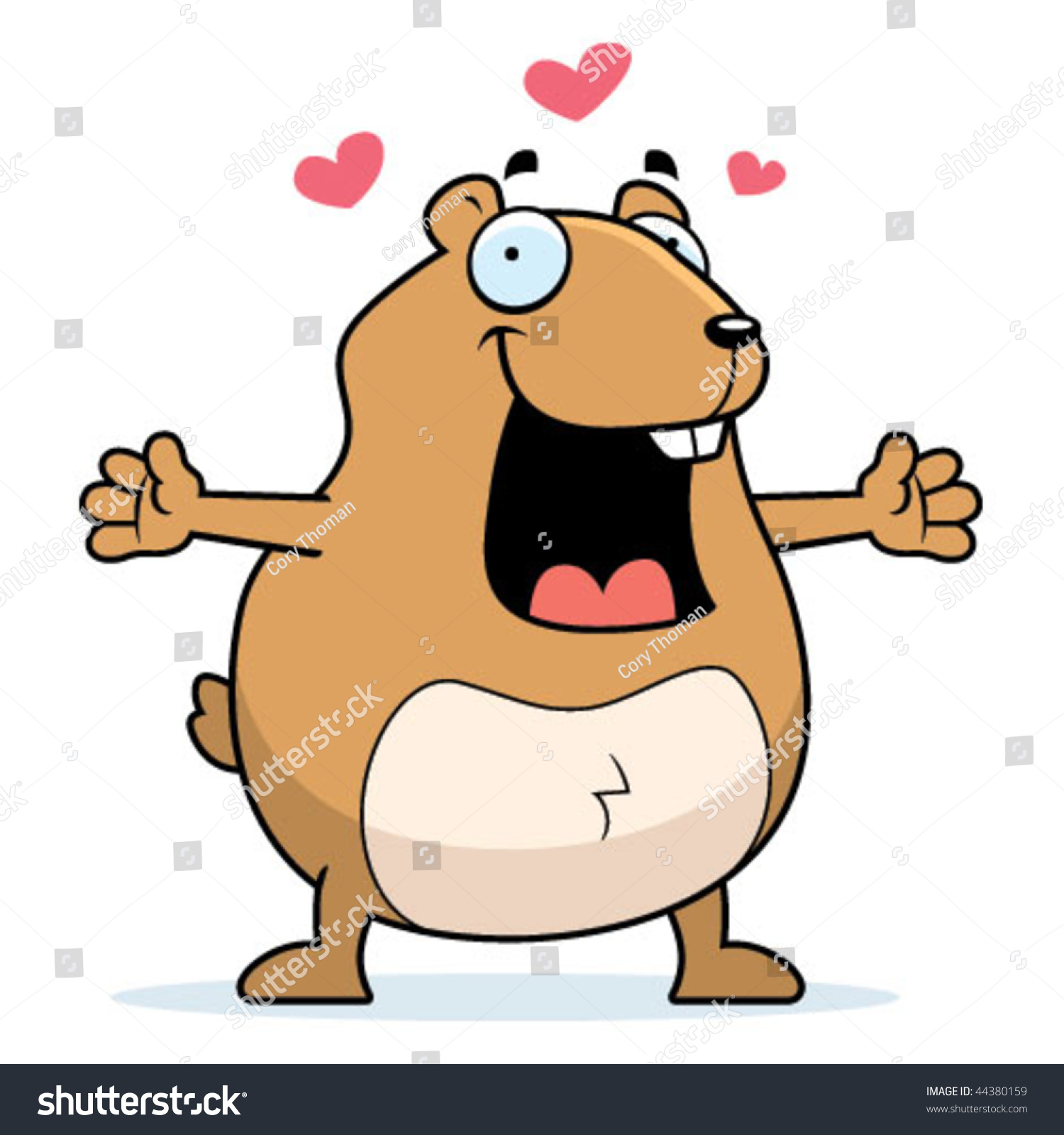 Hamster Hug Stock Vector (Royalty Free) 44380159