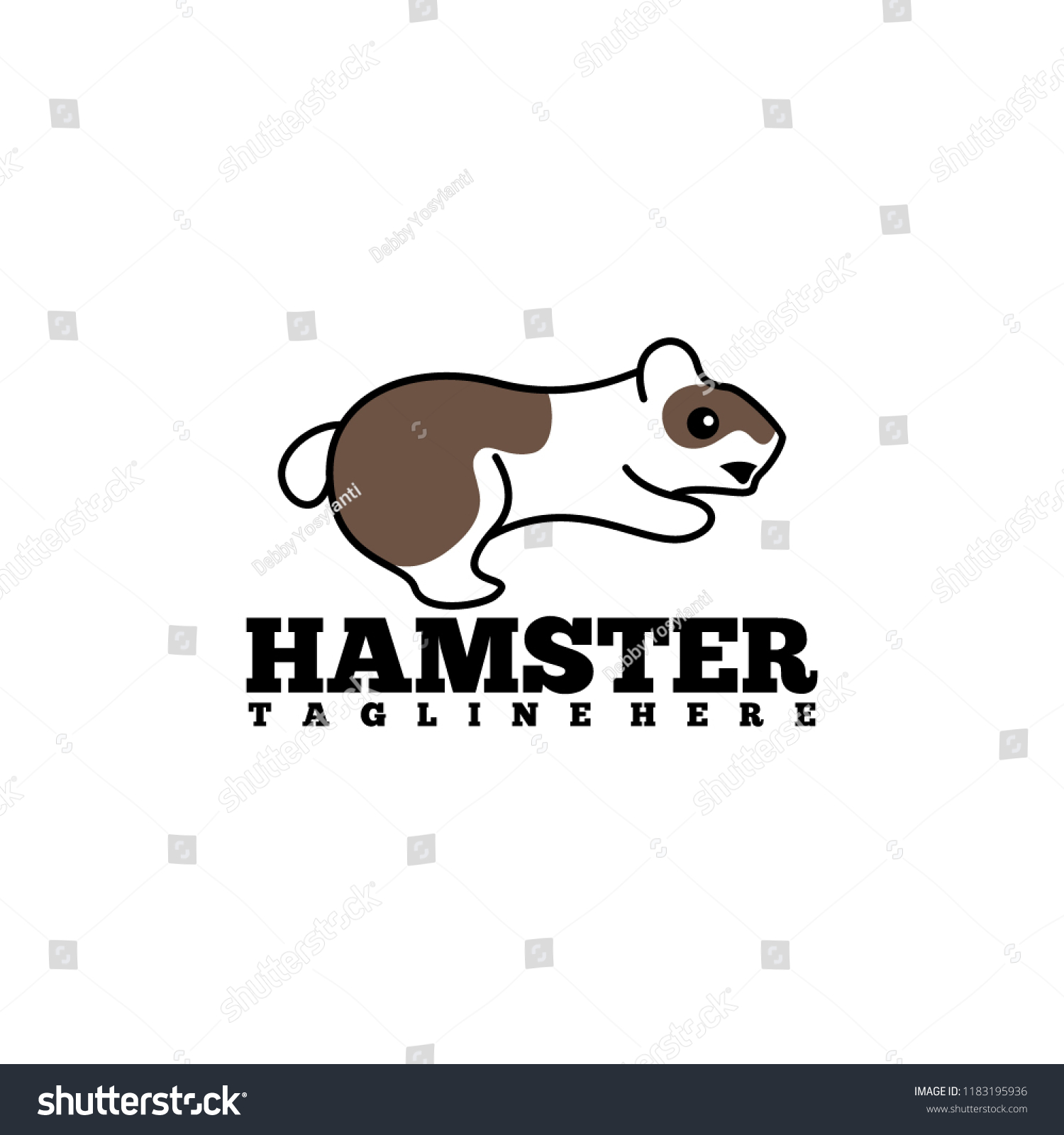 Hamster Logo Design Stock Vector (Royalty Free) 1183195936 | Shutterstock