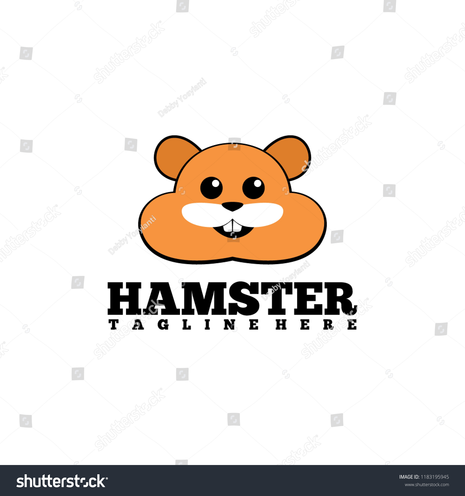 Hamster Logo Design Stock Vector (Royalty Free) 1183195945 | Shutterstock