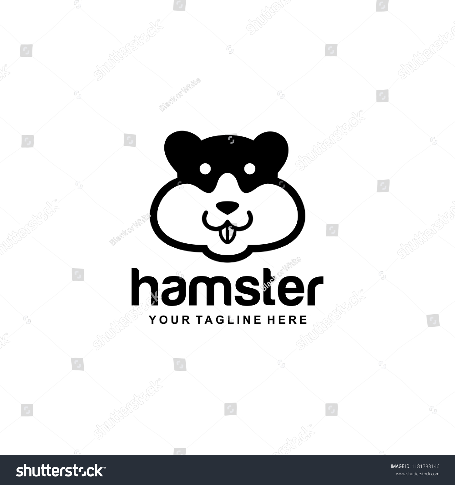 Hamster Logo Template Stock Vector (Royalty Free) 1181783146