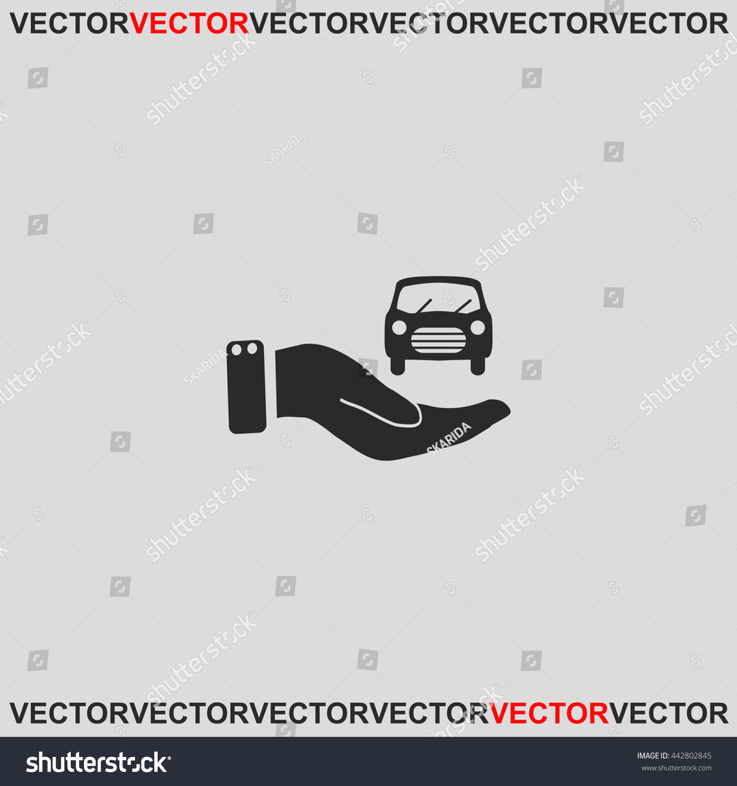 Hand Car Icon Stock Vector (Royalty Free) 442802845 | Shutterstock