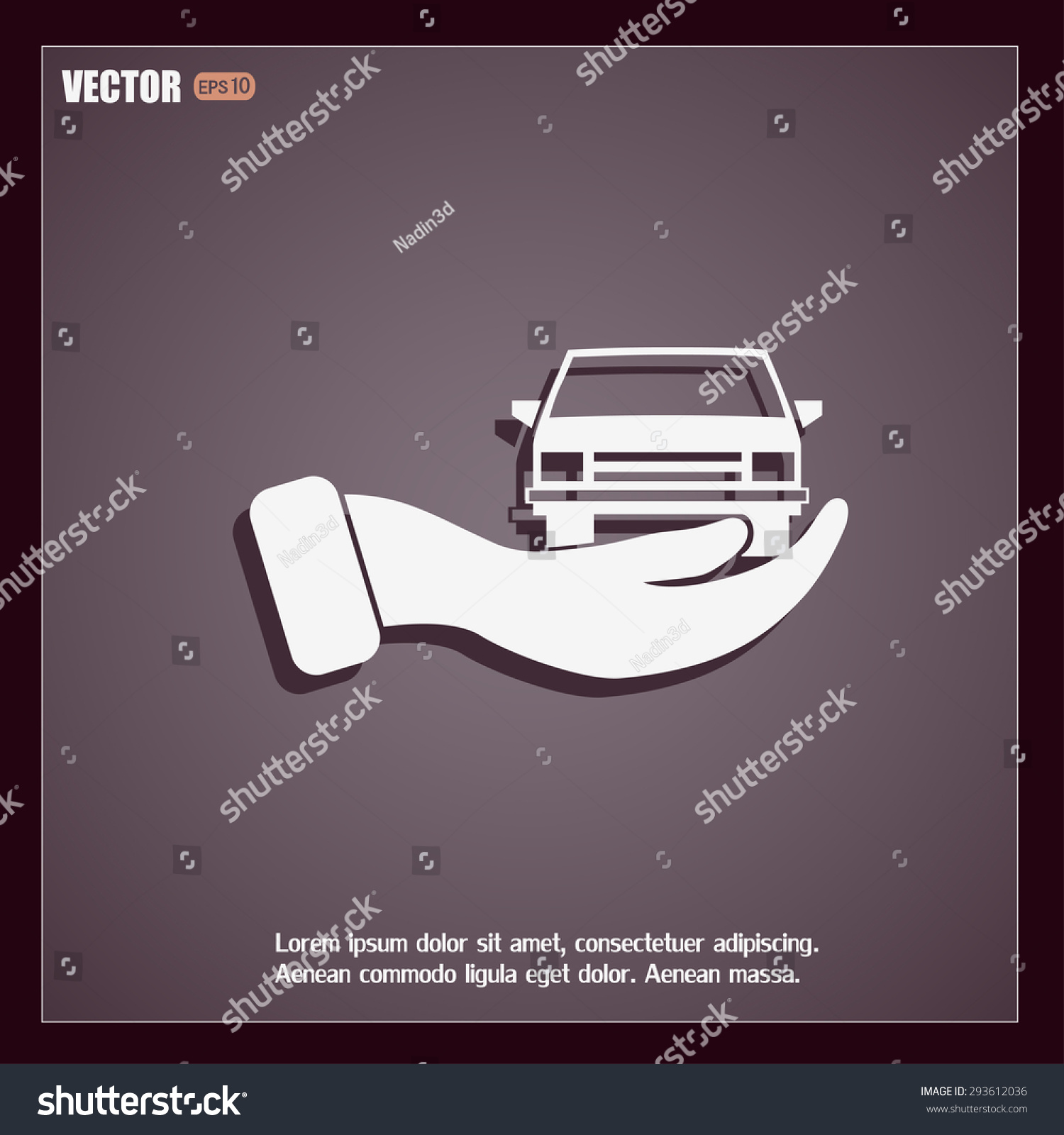 Hand Car Vector Icon Stock Vector (Royalty Free) 293612036 | Shutterstock