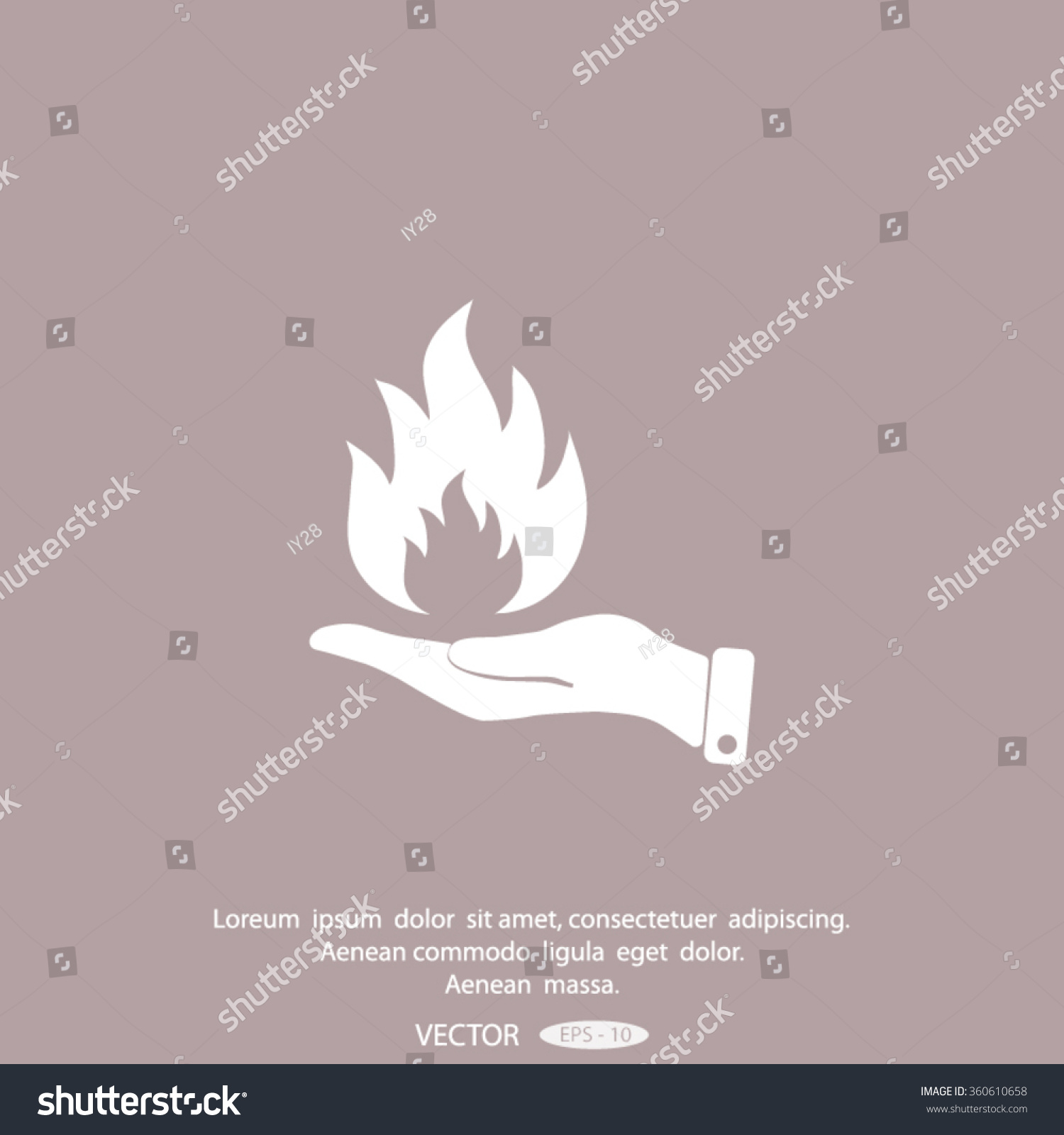 Hand Fire Flame Fire Flames Icon Stock Vector (Royalty Free) 360610658 ...