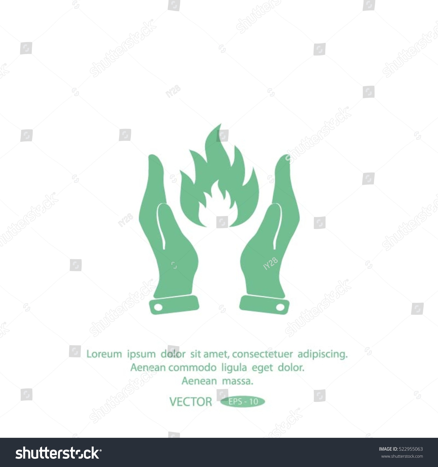 Hand Fire Flame Fire Icon Stock Vector (Royalty Free) 522955063 ...