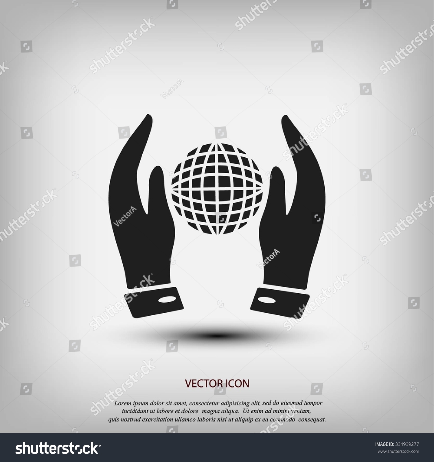Hand Globe Icon Stock Vector (Royalty Free) 334939277 | Shutterstock