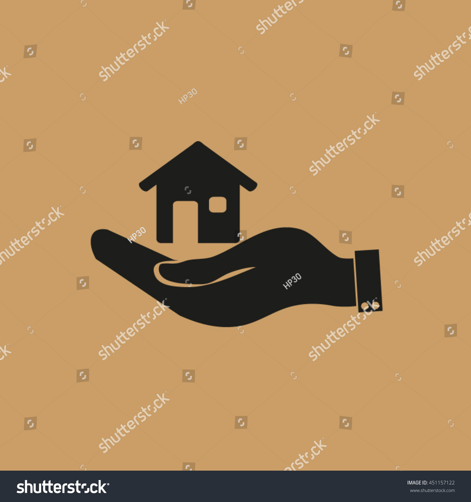 Hand House Vector Stock Vector (Royalty Free) 451157122 | Shutterstock
