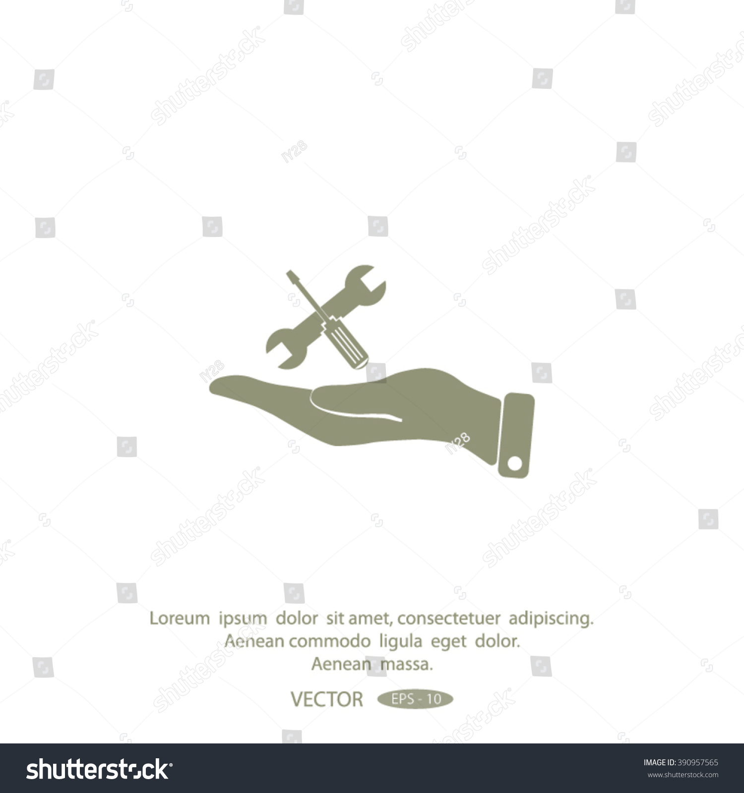 Hand Instrument Vector Icon Stock Vector (Royalty Free) 390957565 ...