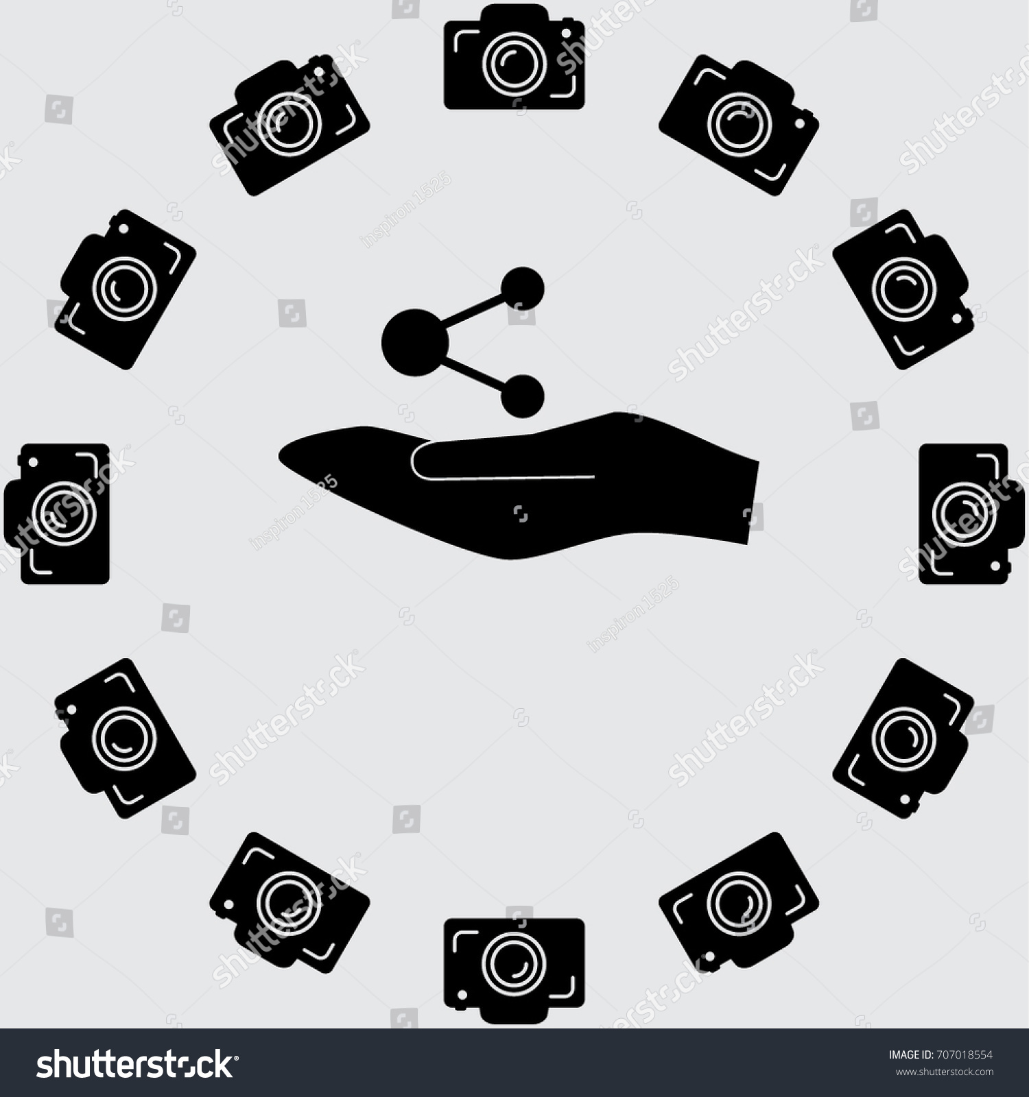 Hand Share Sign Vector Icon Stock Vector (Royalty Free) 707018554 ...
