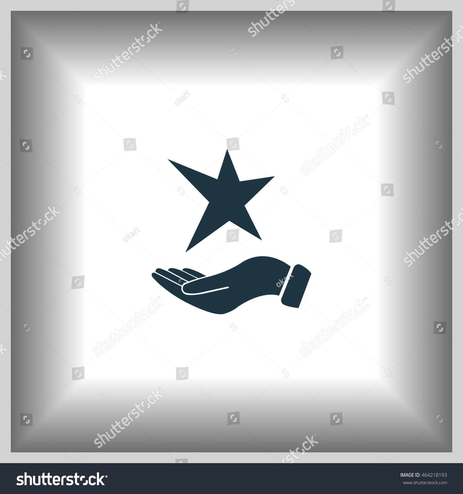 Hand Star Vector Icon Stock Vector (Royalty Free) 464218193 | Shutterstock