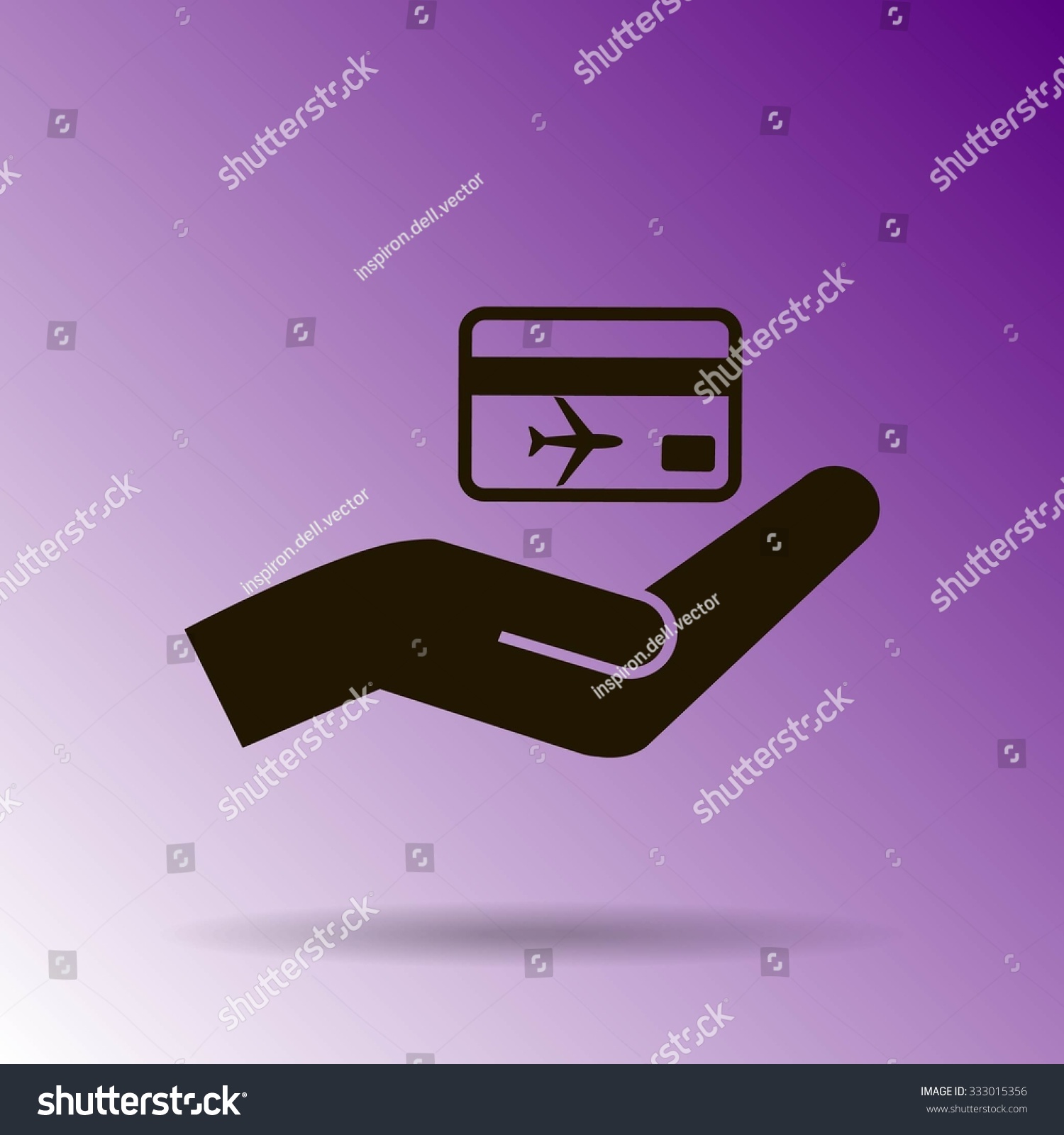 Hand Ticket Vector Icon Stock Vector (Royalty Free) 333015356