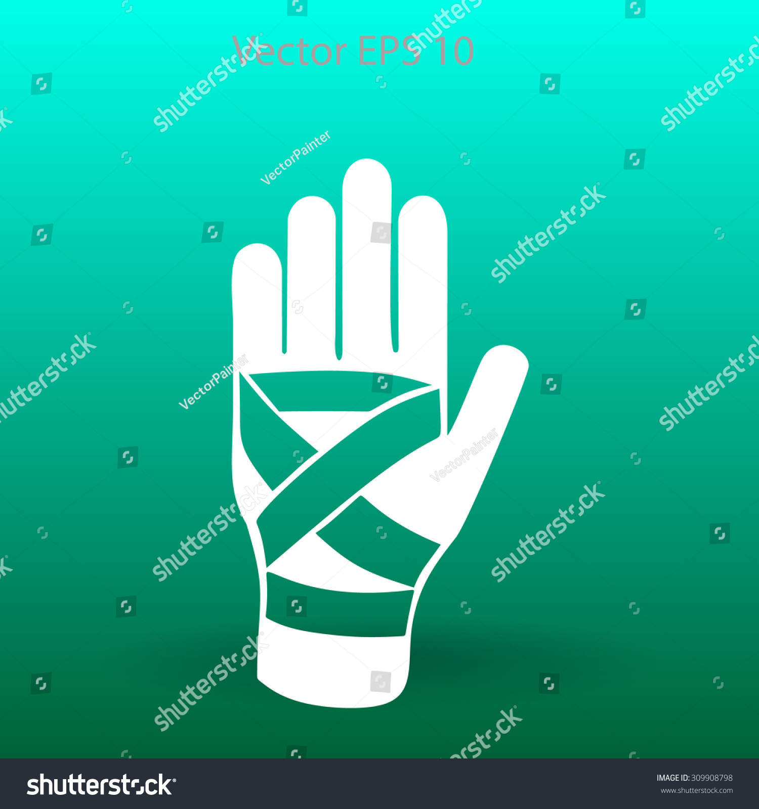 Hand Bandaging Vector Illustration Stock Vector (Royalty Free ...