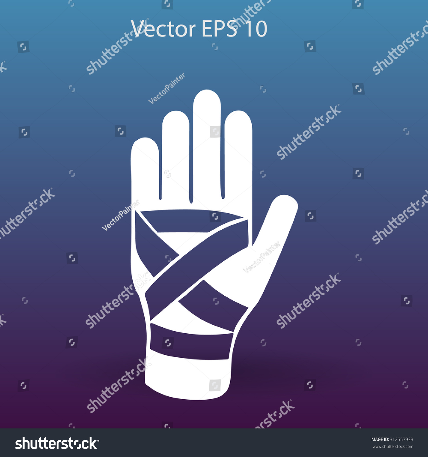 Hand Bandaging Vector Illustration Stock Vector (Royalty Free ...