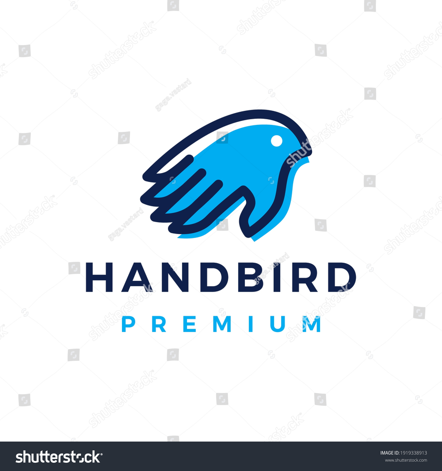 Hand Bird Logo Vector Icon Illustration Stock Vector (Royalty Free ...