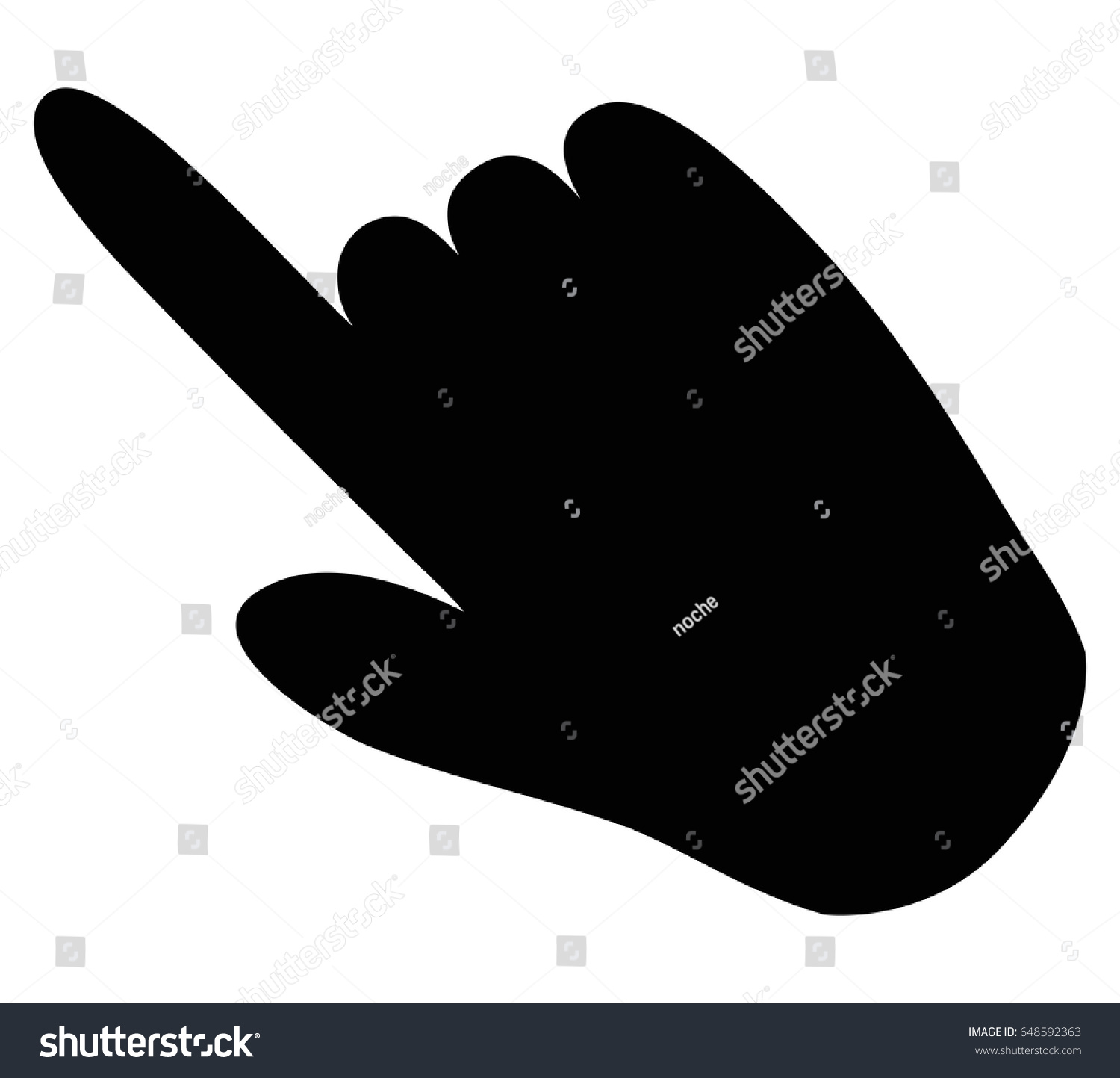 Hand Black Icon Vector Stock Vector (Royalty Free) 648592363 | Shutterstock