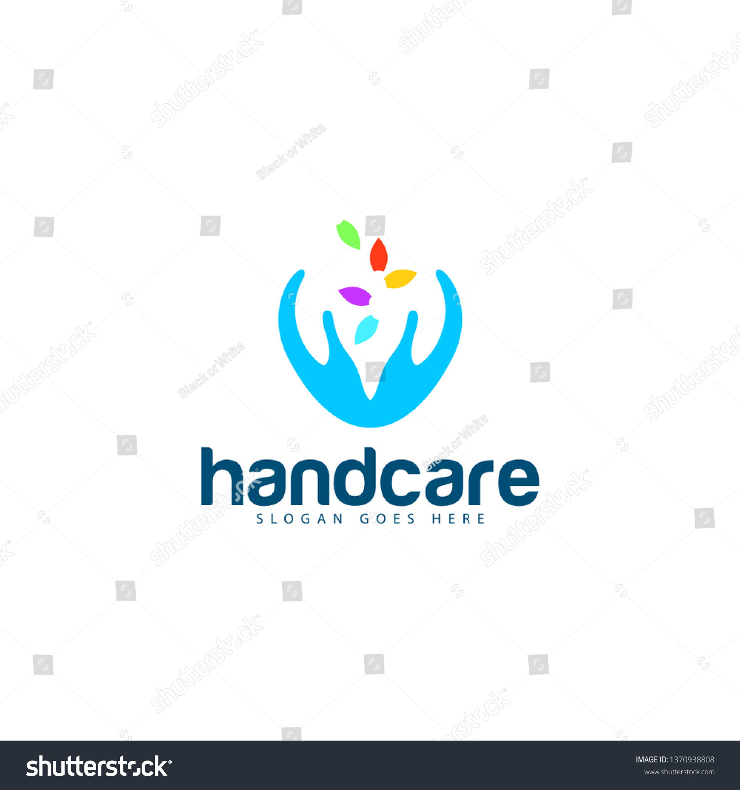 Hand Care Logo Design Stock Vector (Royalty Free) 1370938808 | Shutterstock