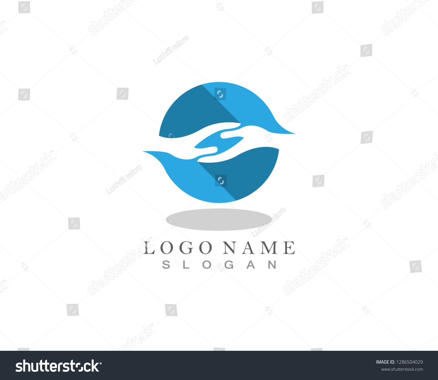 Hand Care Logo Template Vector Stock Vector (Royalty Free) 1286504029 ...