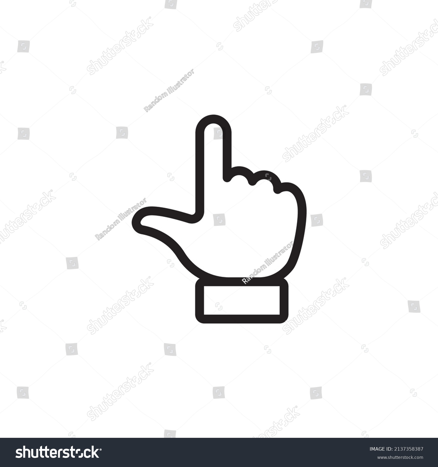 Hand Click Icon Clicking Symbol Finger Stock Vector (Royalty Free ...