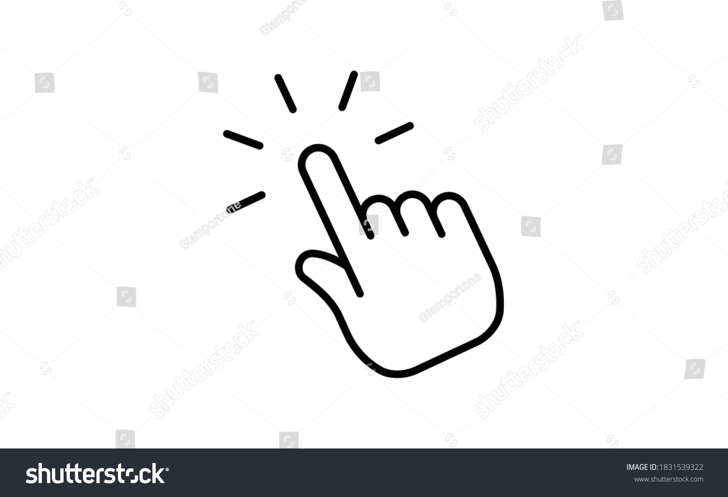 Hand Click Icon Vector Mouse Pointer Stock Vector (Royalty Free ... Hand Click Icon Vector Mouse Pointer Stock Vector (Royalty Free ...
