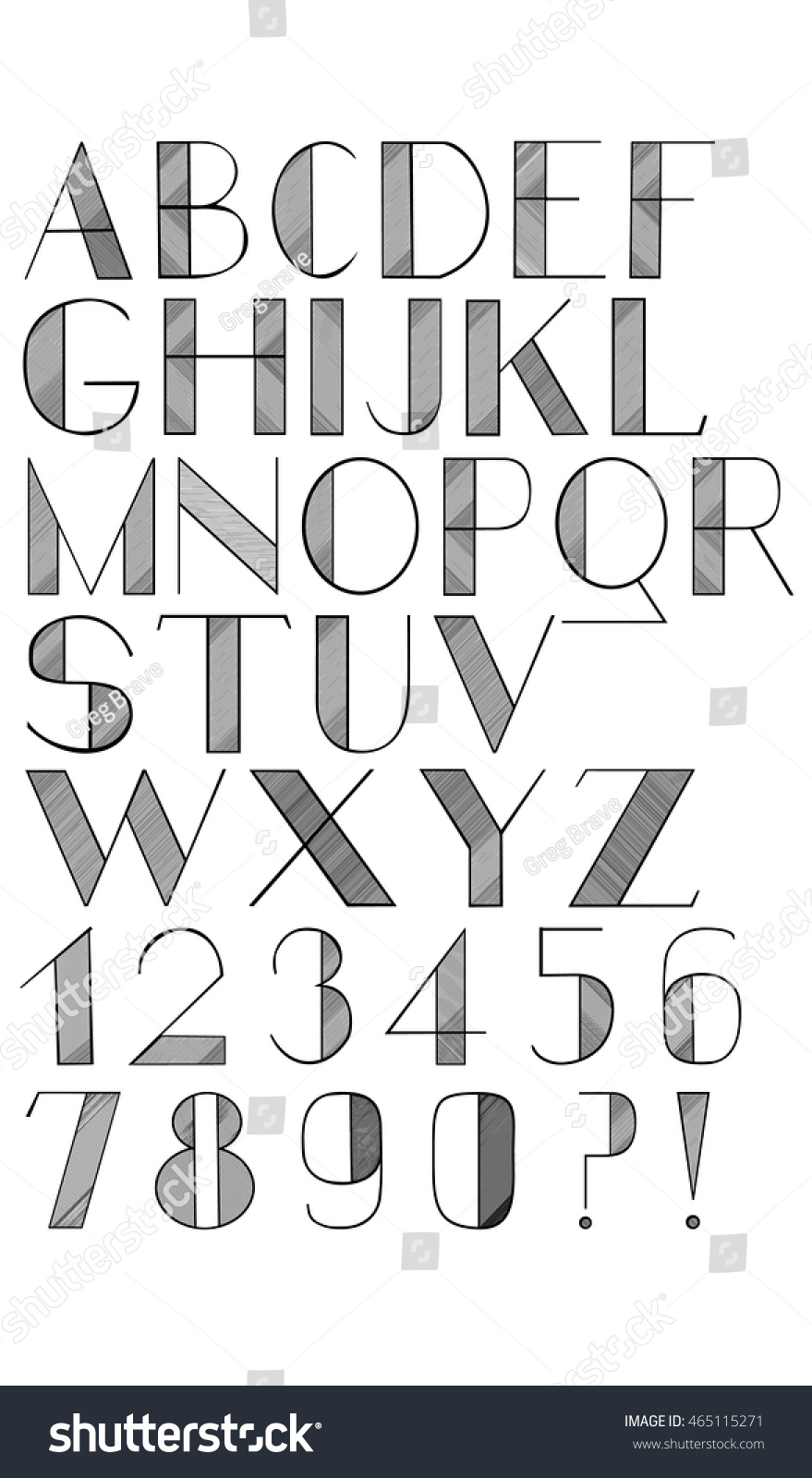 Hand Crafted Unique Alphabet Stock Vector (Royalty Free) 465115271 ...
