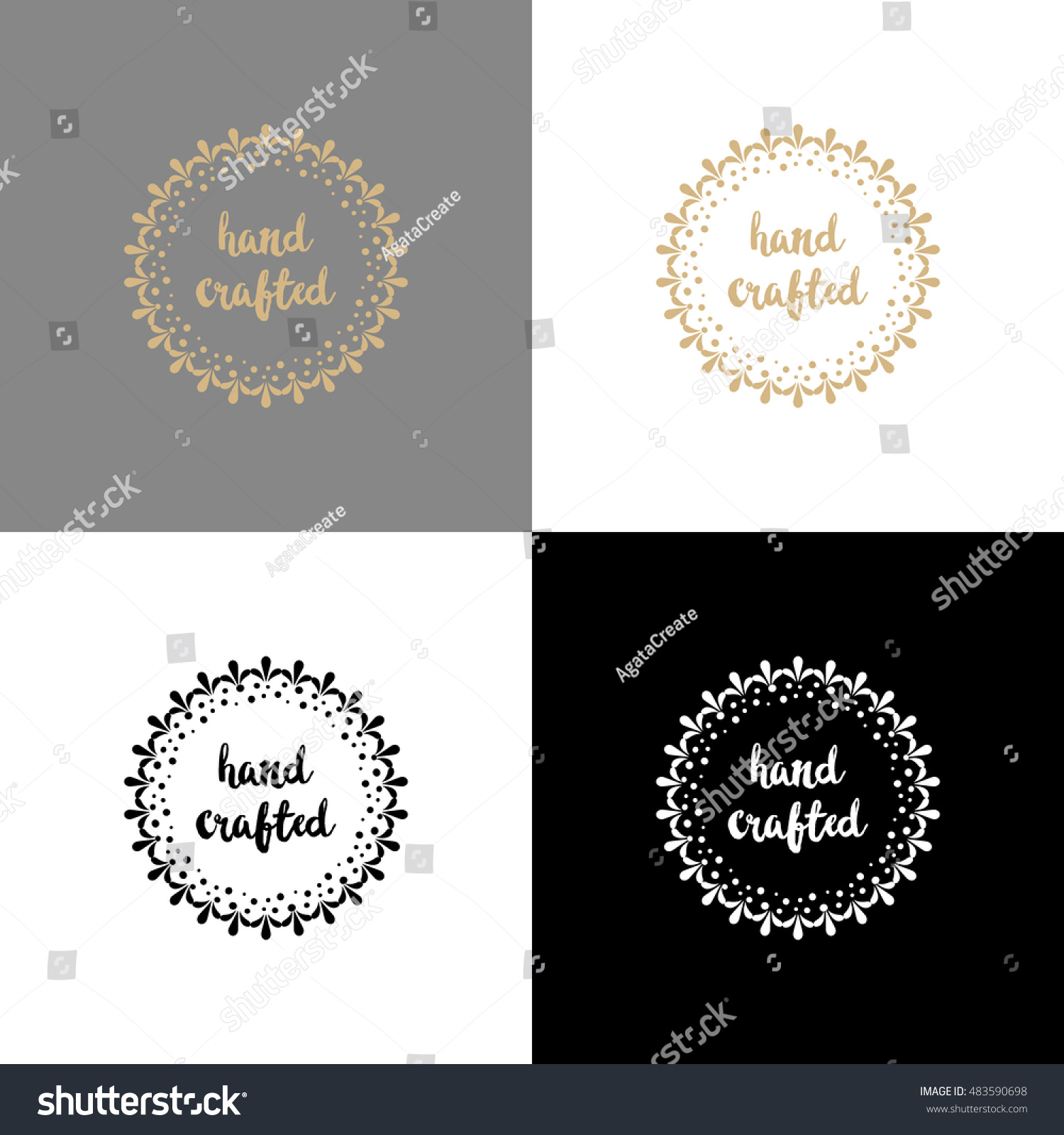 Hand Craftes Logo Stock Vector (Royalty Free) 483590698 | Shutterstock