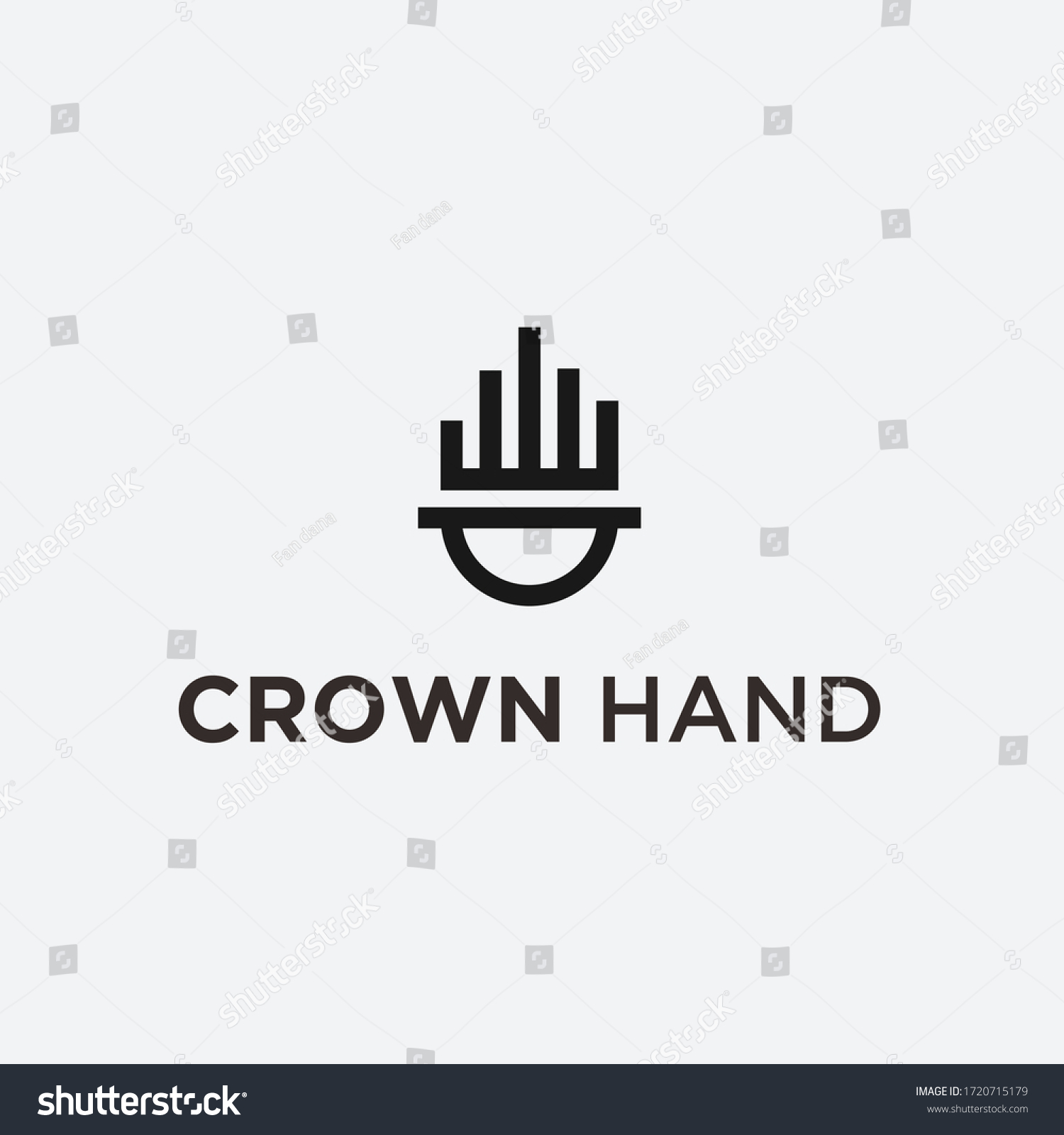 Hand Crown Logo Crown Vector Stock Vector (Royalty Free) 1720715179