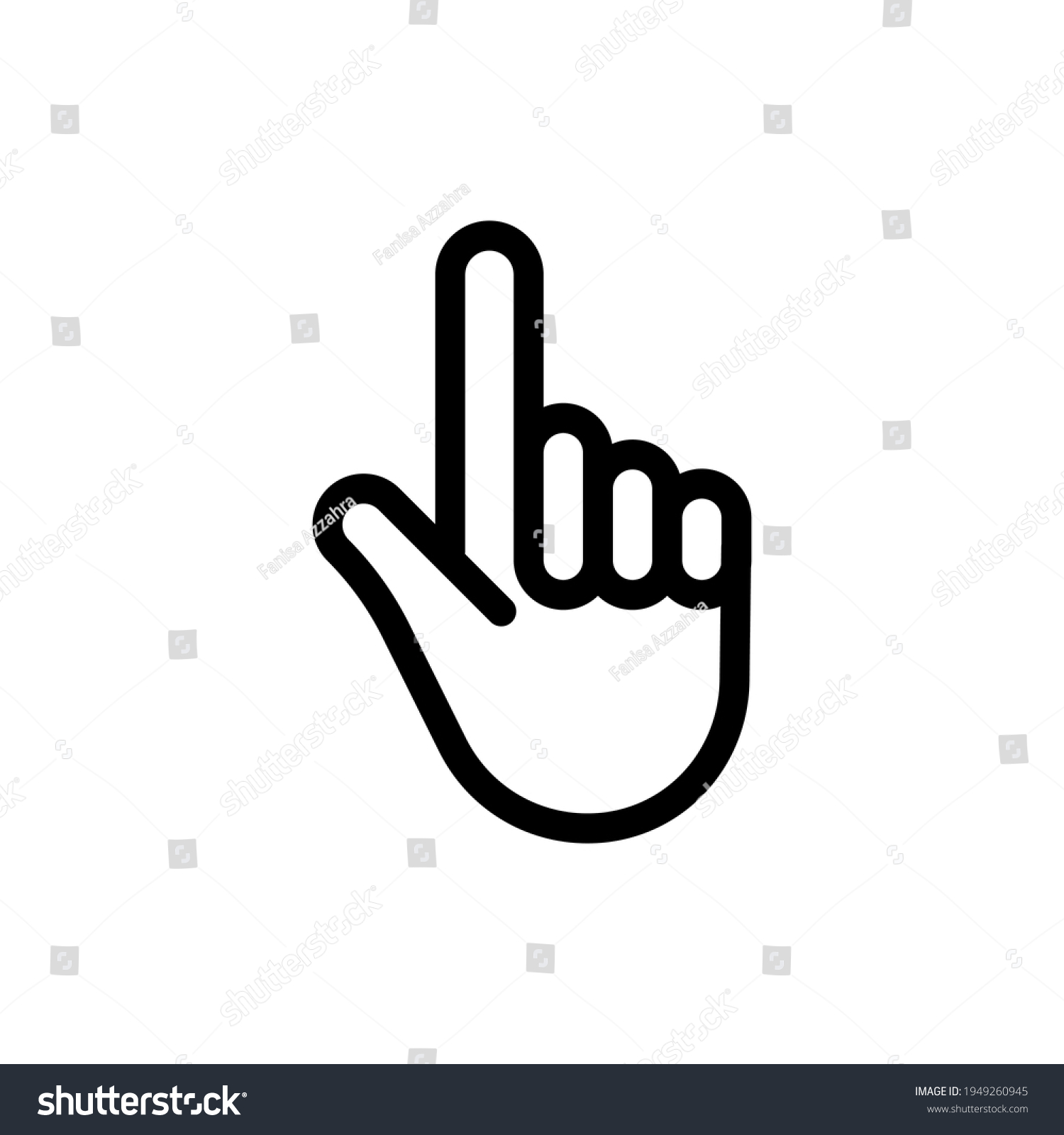 Hand Cursor Icon Click Hand Click Stock Vector (Royalty Free ...
