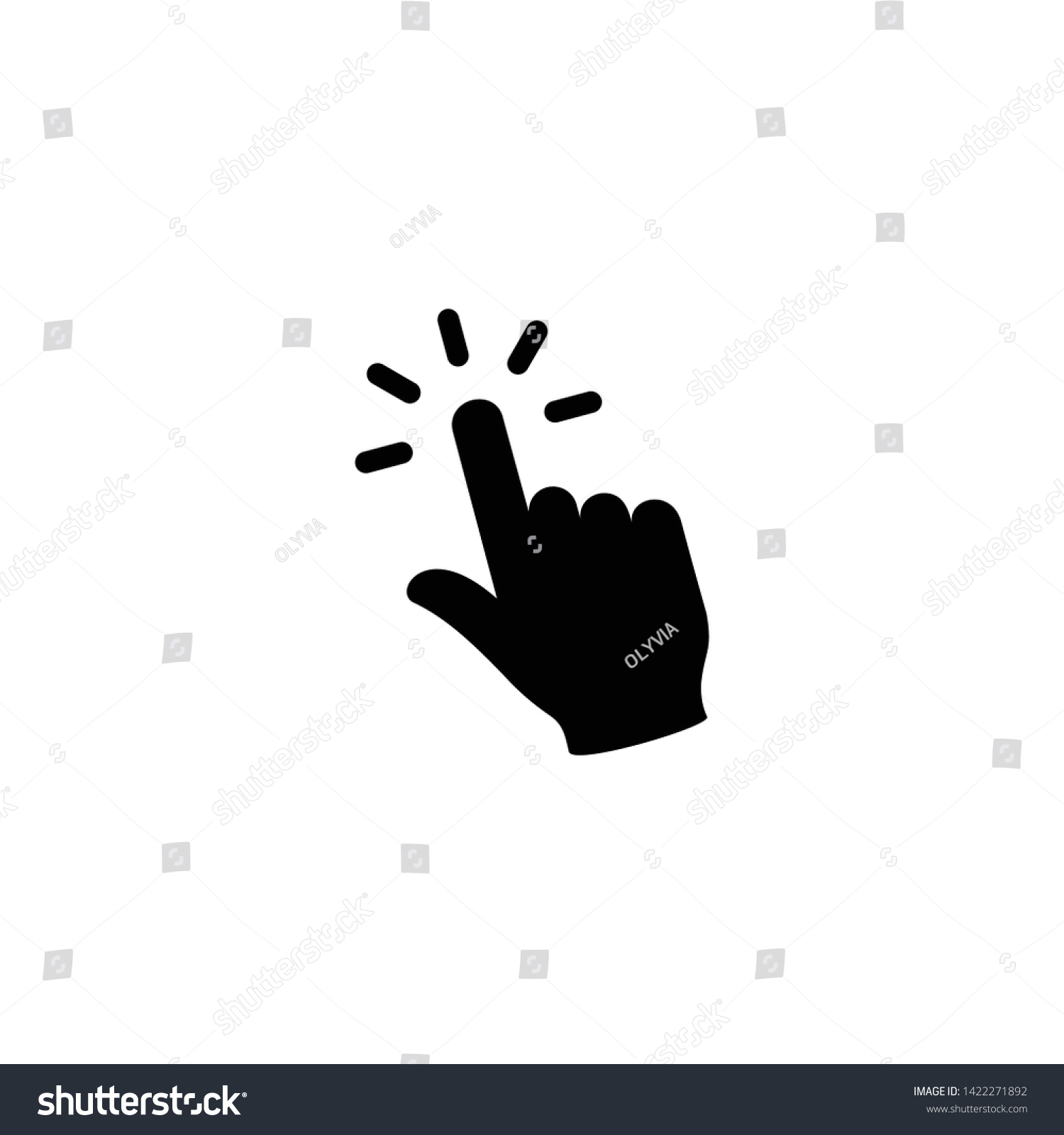 Hand Cursor Icons Click Symbol Vector Stock Vector (Royalty Free ...