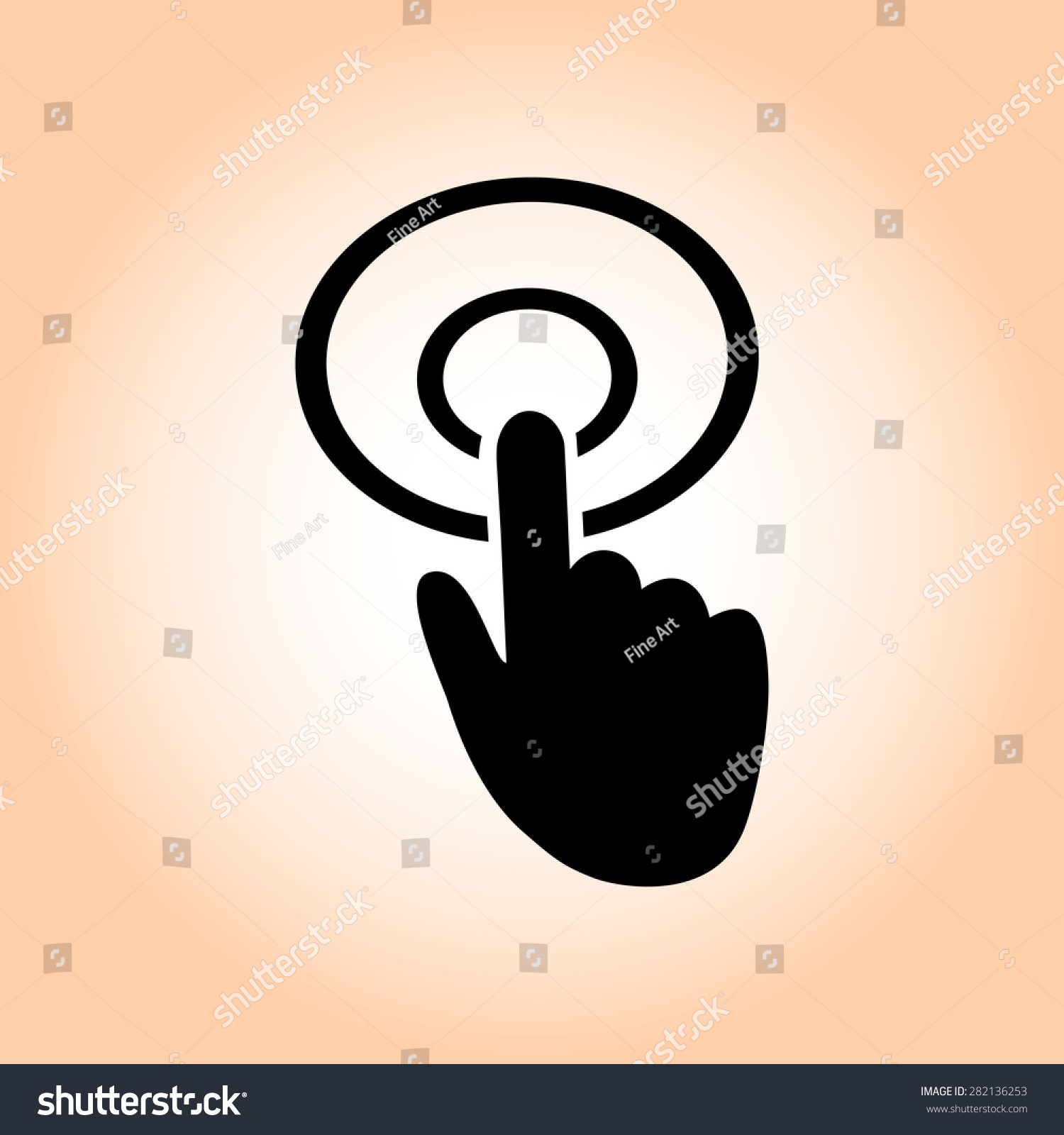Hand Cursor Sign Icon Hand Pointer Stock Vector (Royalty Free ...