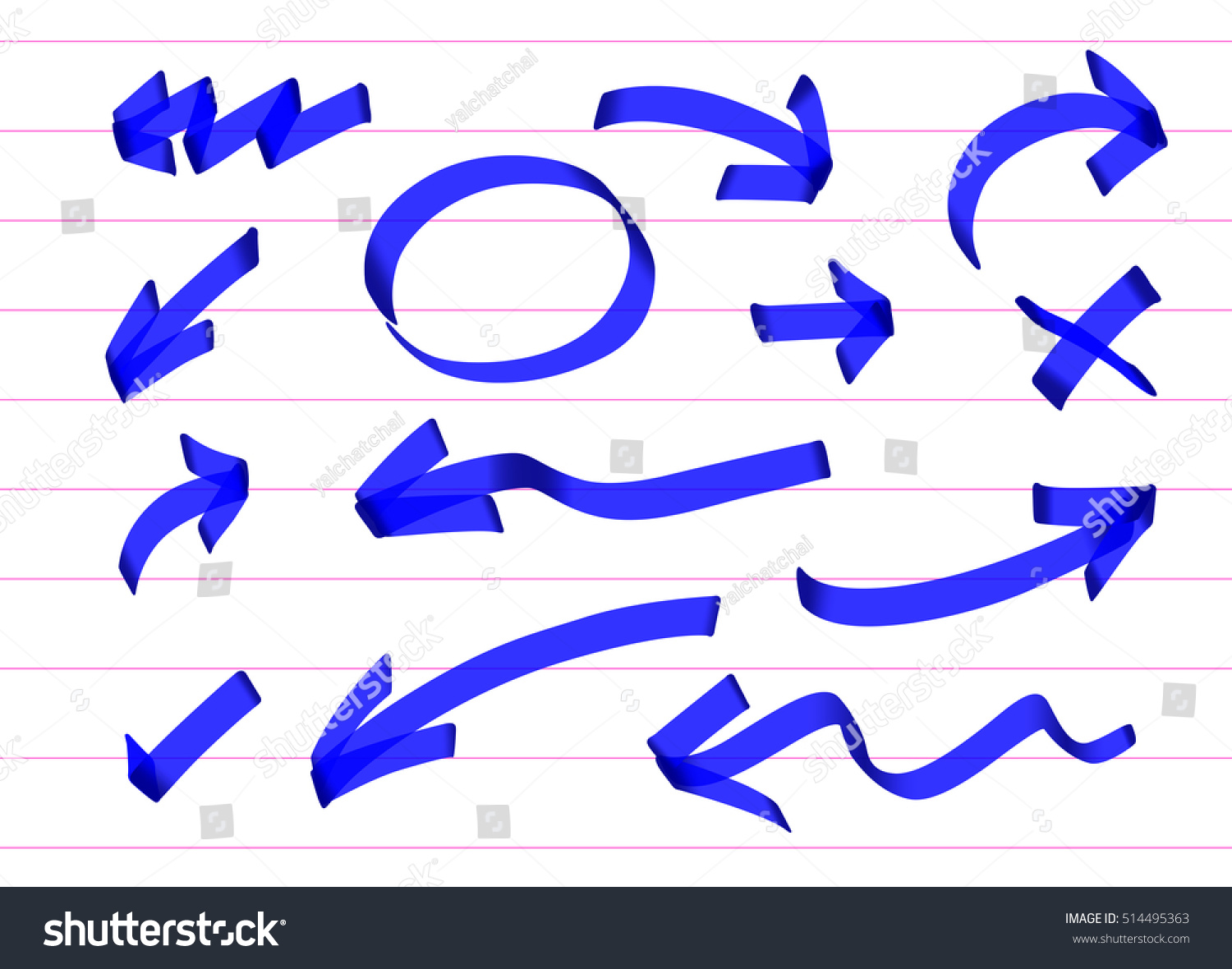 Hand Draw Arrow Transparent Stock Vector 514495363 - Shutterstock