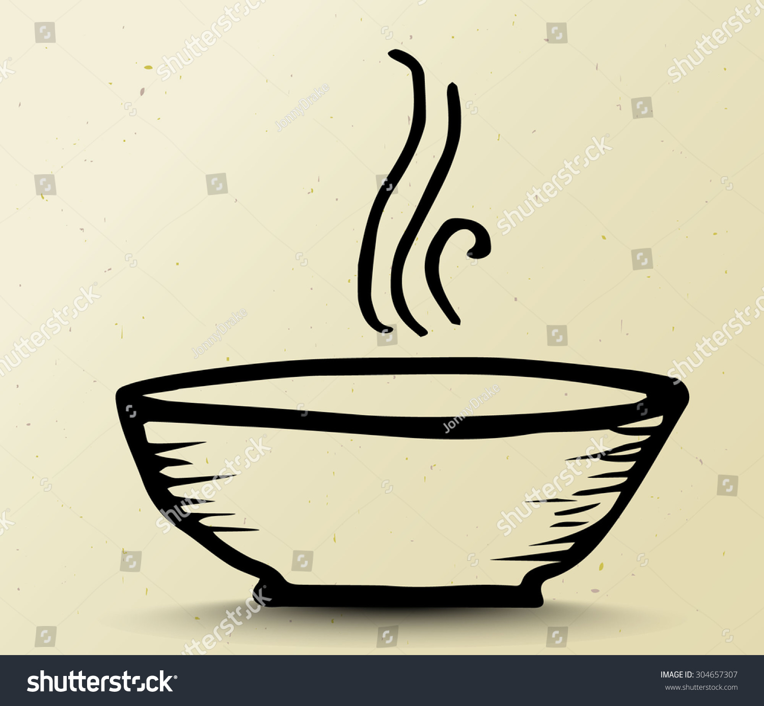 Hand Draw Bowl Stock Vector (Royalty Free) 304657307 | Shutterstock