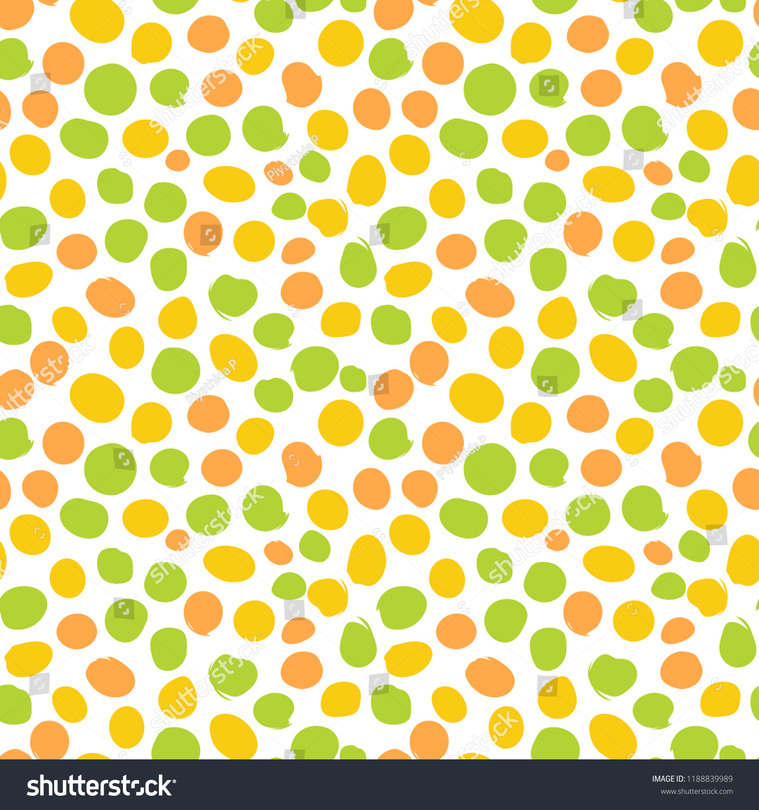 Hand Draw Dots Seamless Pattern Cute Stock Vector (Royalty Free ...