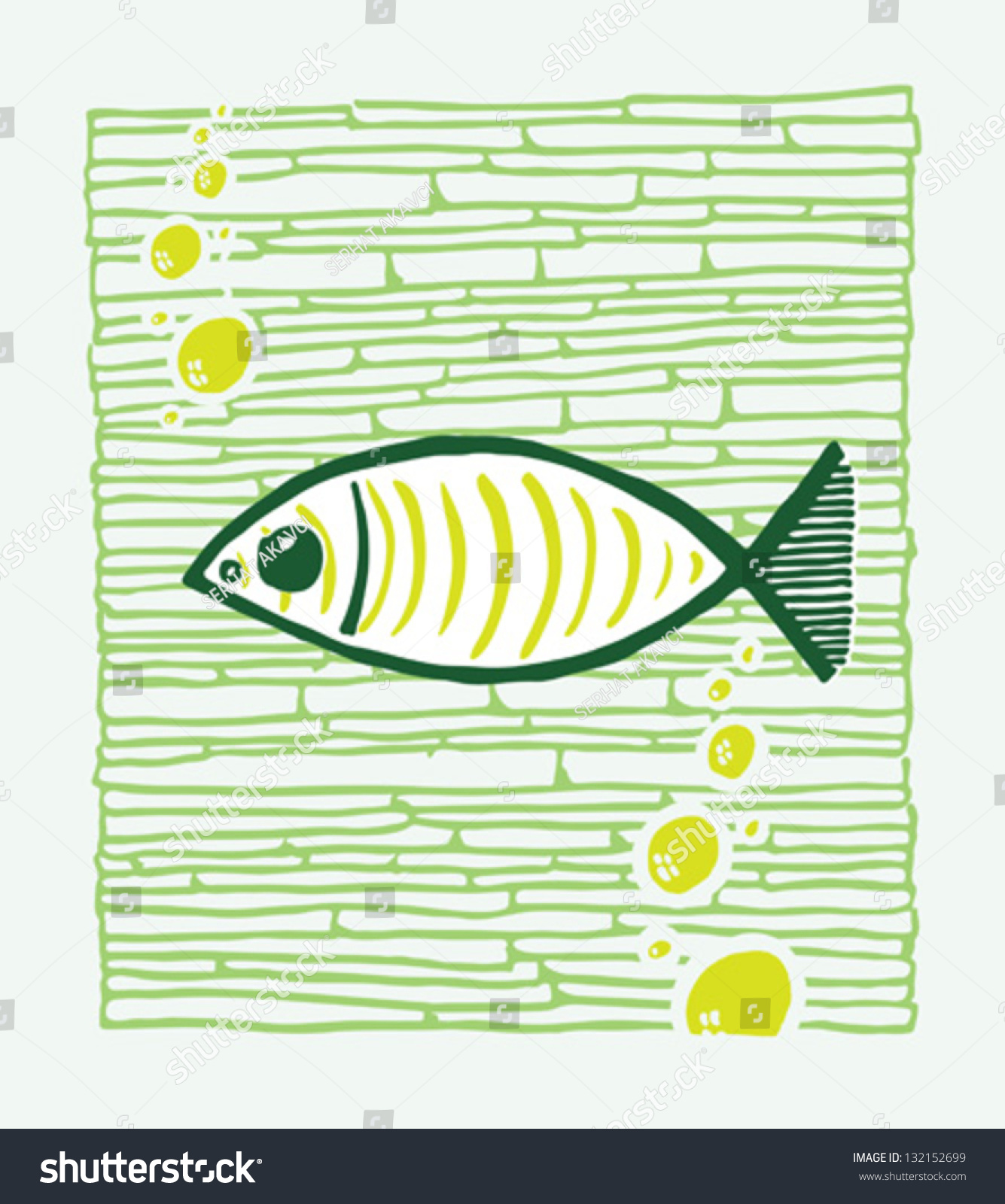 Hand Draw Fish Stock Vector (Royalty Free) 132152699 | Shutterstock