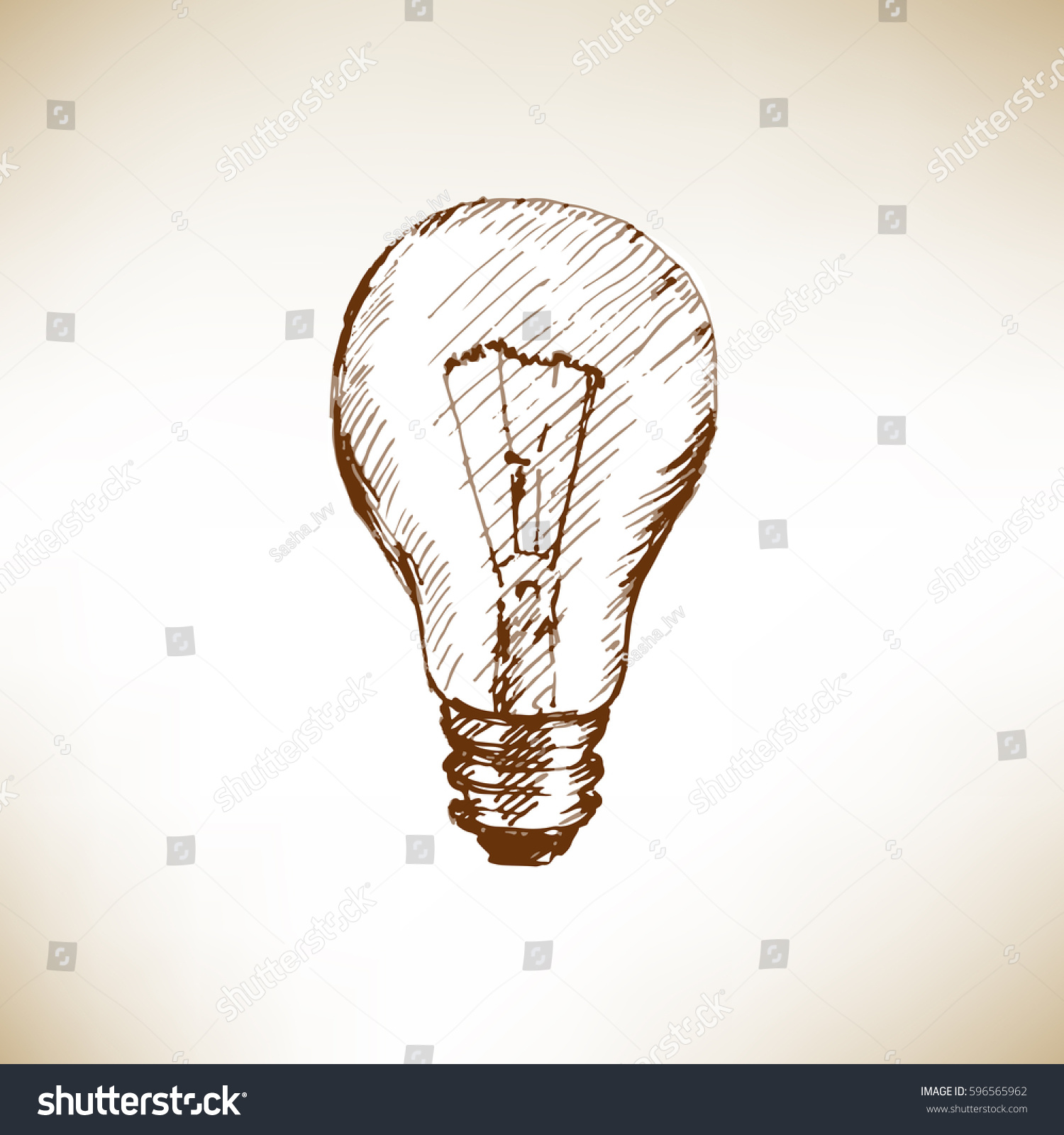 Hand Draw Light Bulb Sketch Vector: เวกเตอร์สต็อก (ปลอดค่าลิขสิทธิ์ ...